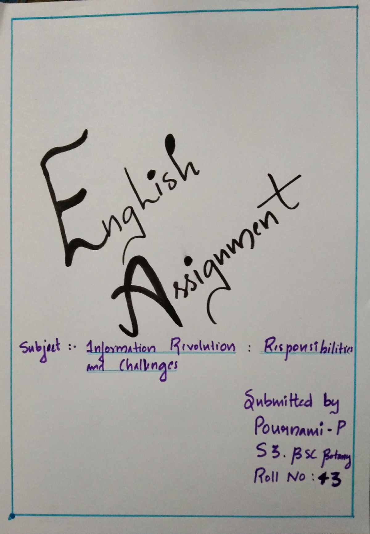 English Assignment botany - ~~b~;fW ~ Po~ttr7AM4; - P 5 5. ~SL fl ...