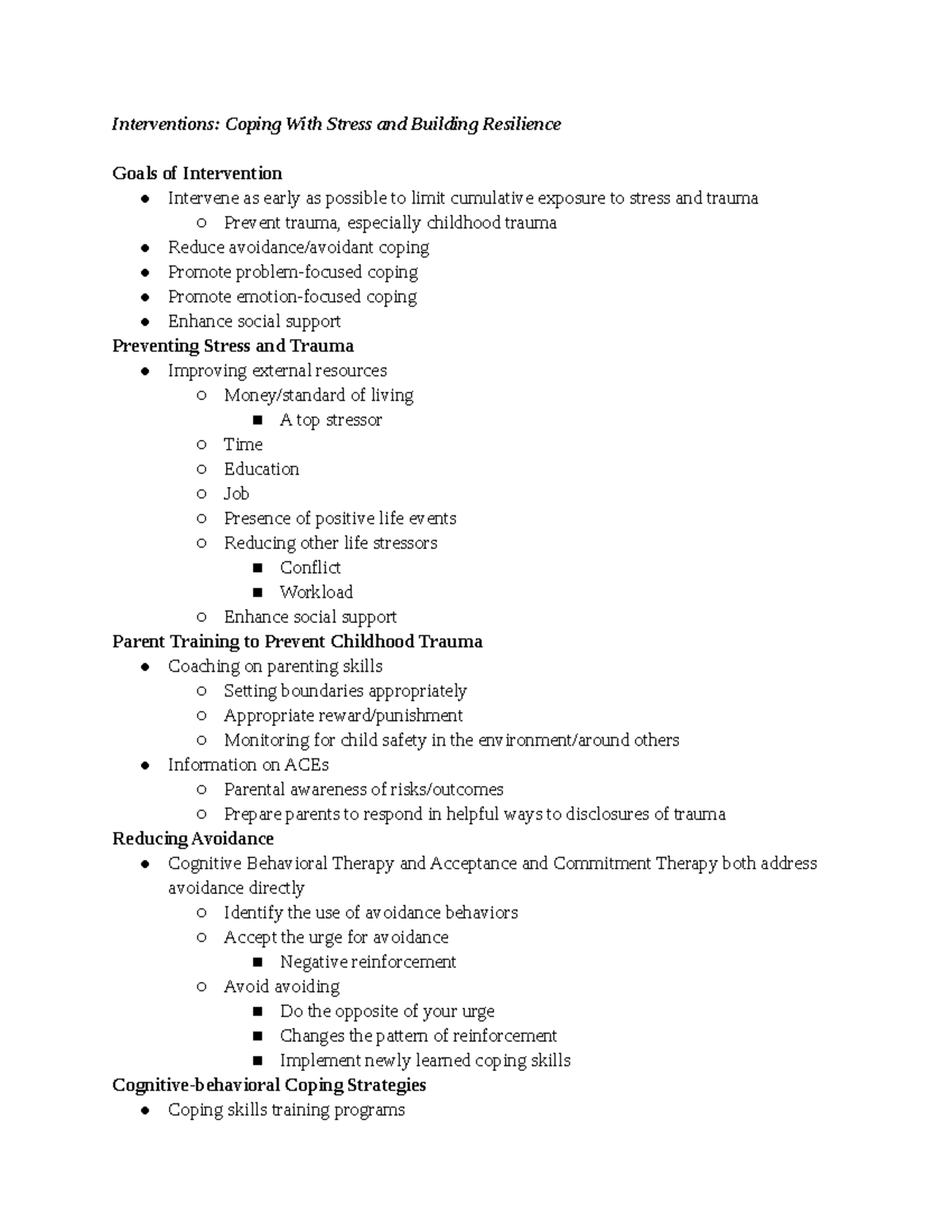 Coping with Stress and Building Resilience - Studocu