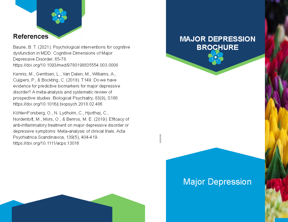 Psy-470-Major Depression Brochure - References Baune, B. T. (2021 ...