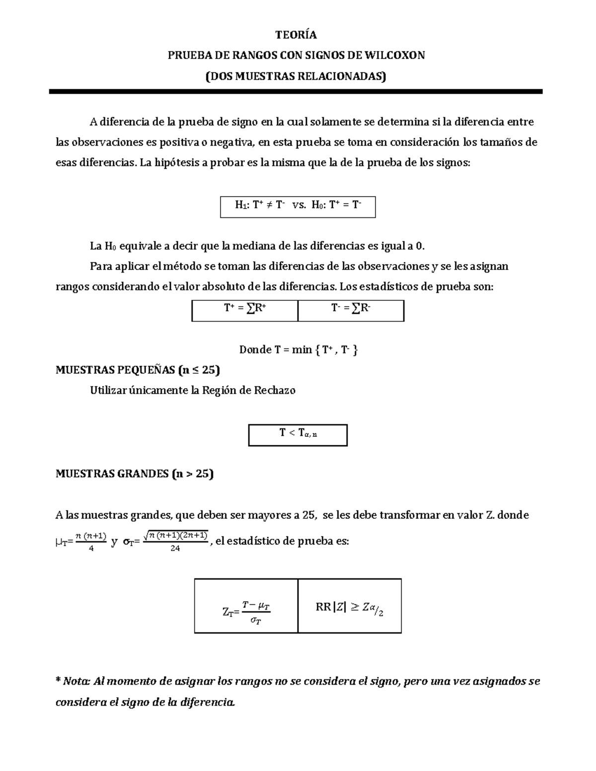 171498222 Ejercicios Prueba de Rangos Con Signos de Wilcoxon - TEORÍA ...