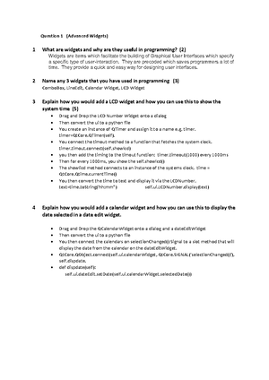 Summaries Basic Widgets - Summary: Basic Widgets Widget group Widget Description Methods Method ...