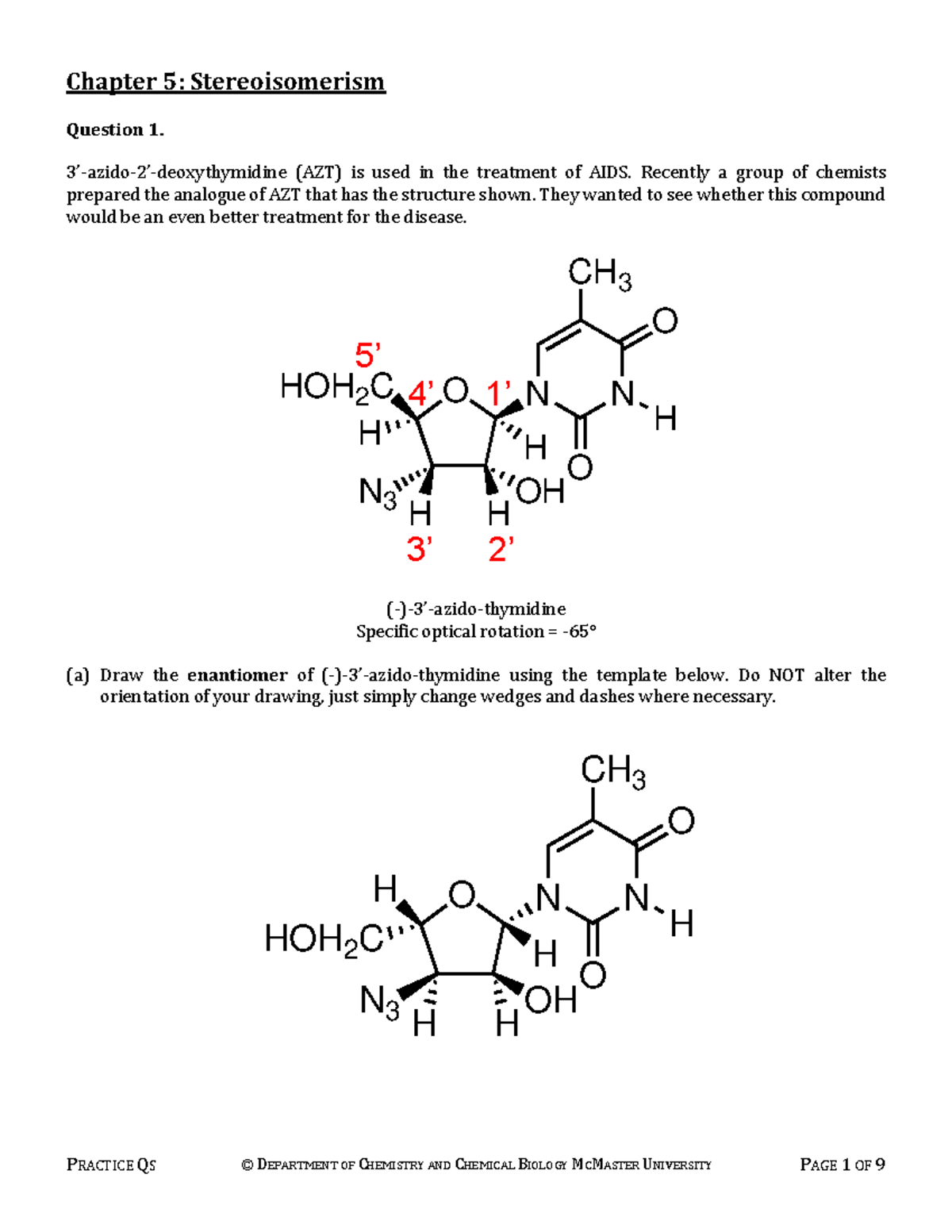 Chapter 5 QB Solutions - Practice - Chapter 5 : Stereoisomerism Question 1. - Studocu