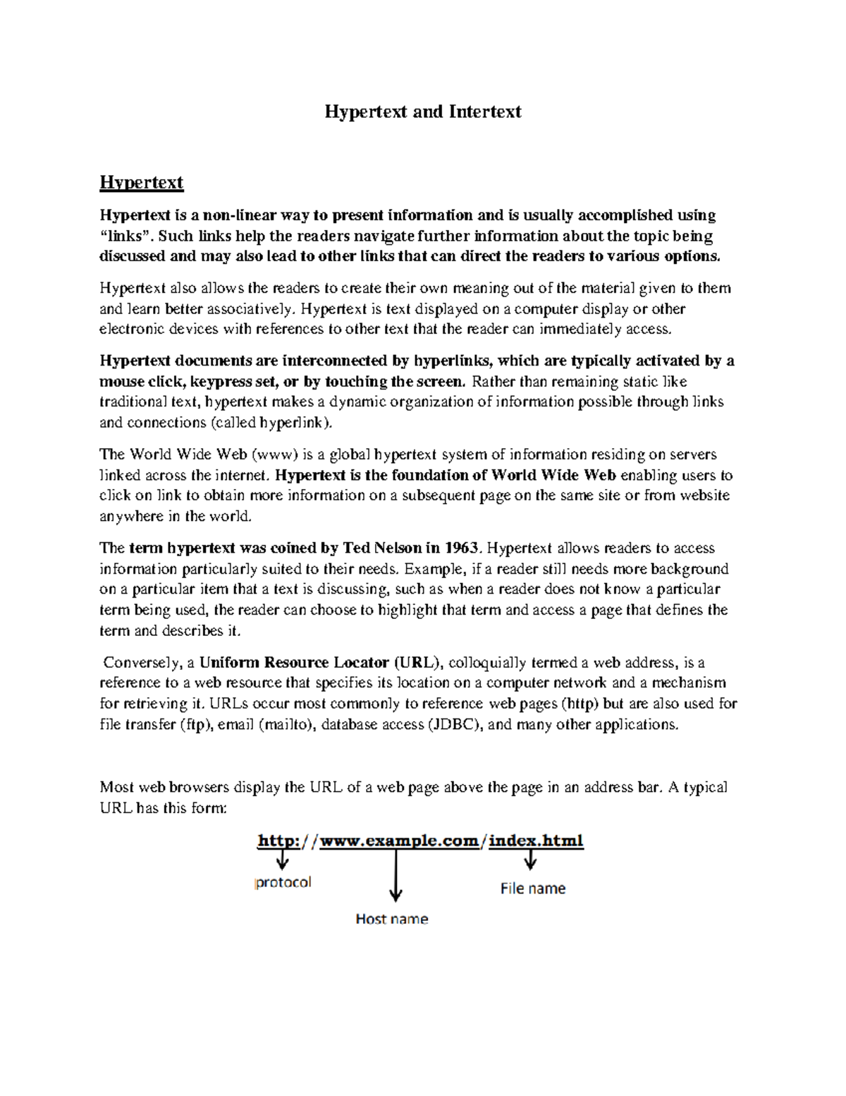 Hypertext-and-Intertext - Hypertext and Intertext Hypertext Hypertext ...