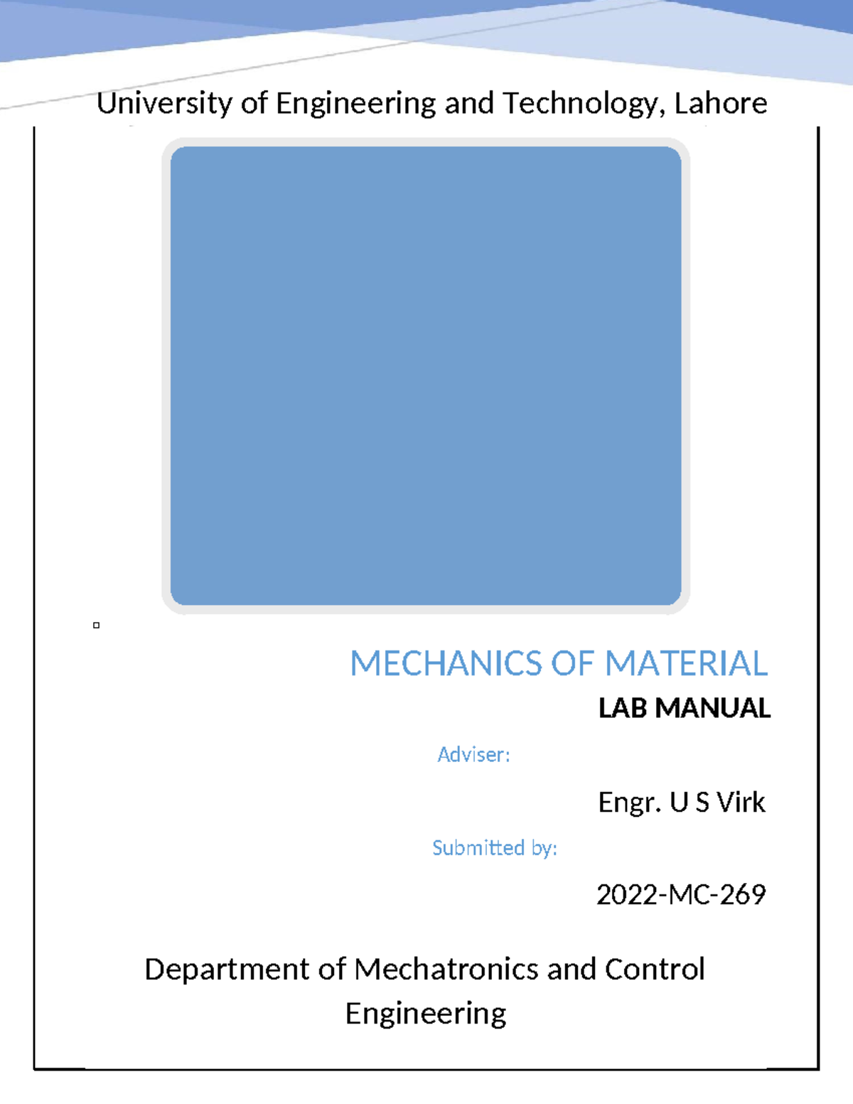 Mechanics of Materials -Lab reports - MECHANICS OF MATERIAL LAB MANUAL ...