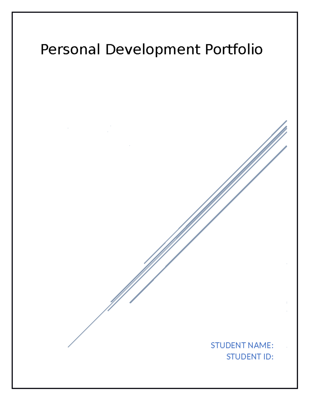 Portfolio 5 - Document - Personal Development Portfolio STUDENT NAME ...