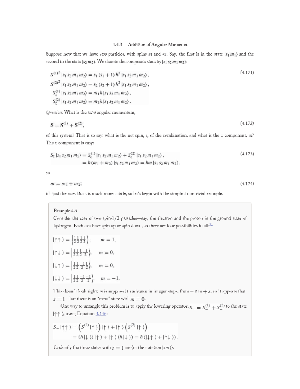 Addition of Angular Momenta - PH 3410 - Studocu