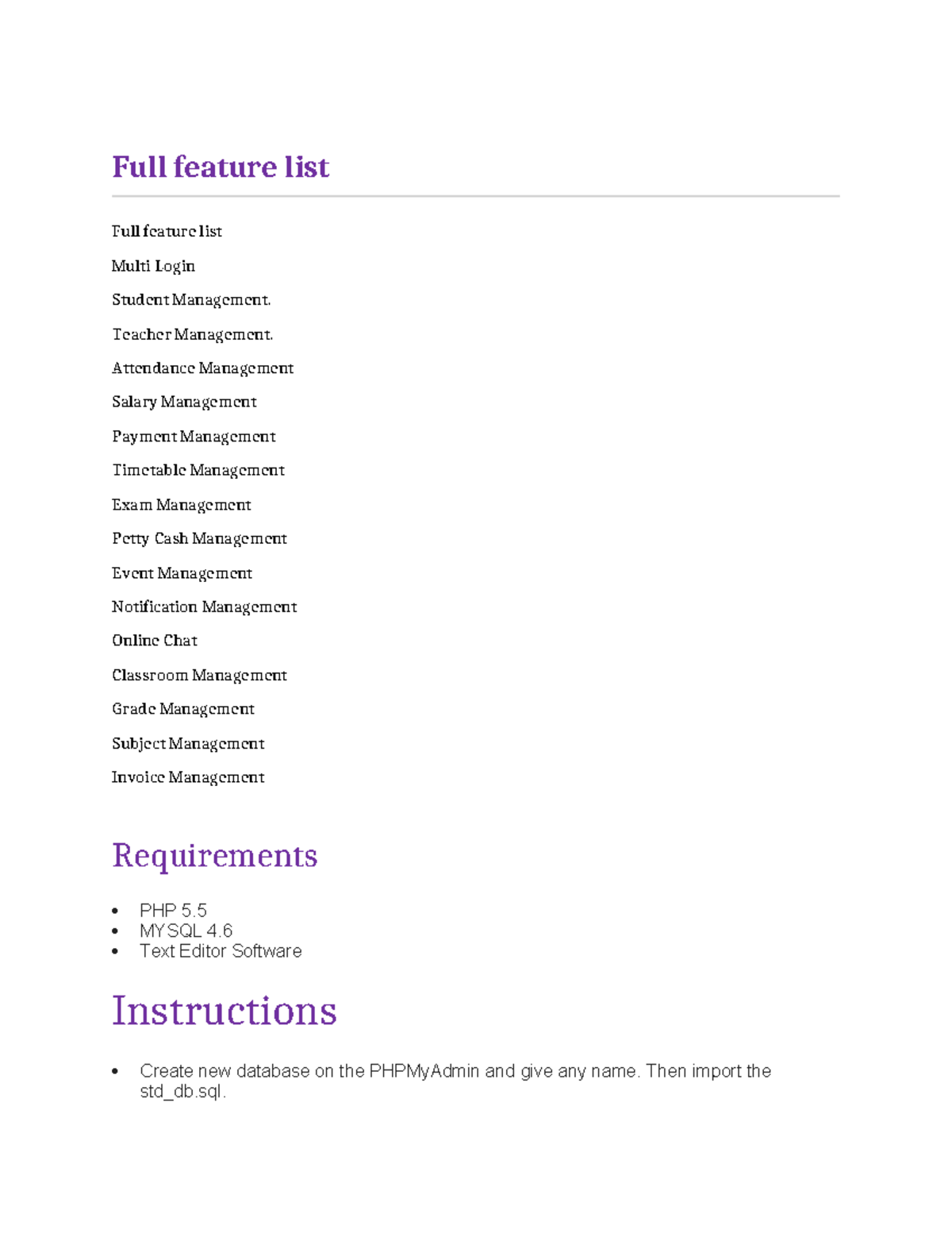 Documentation - wanna trade - Full feature list Full feature list Multi ...