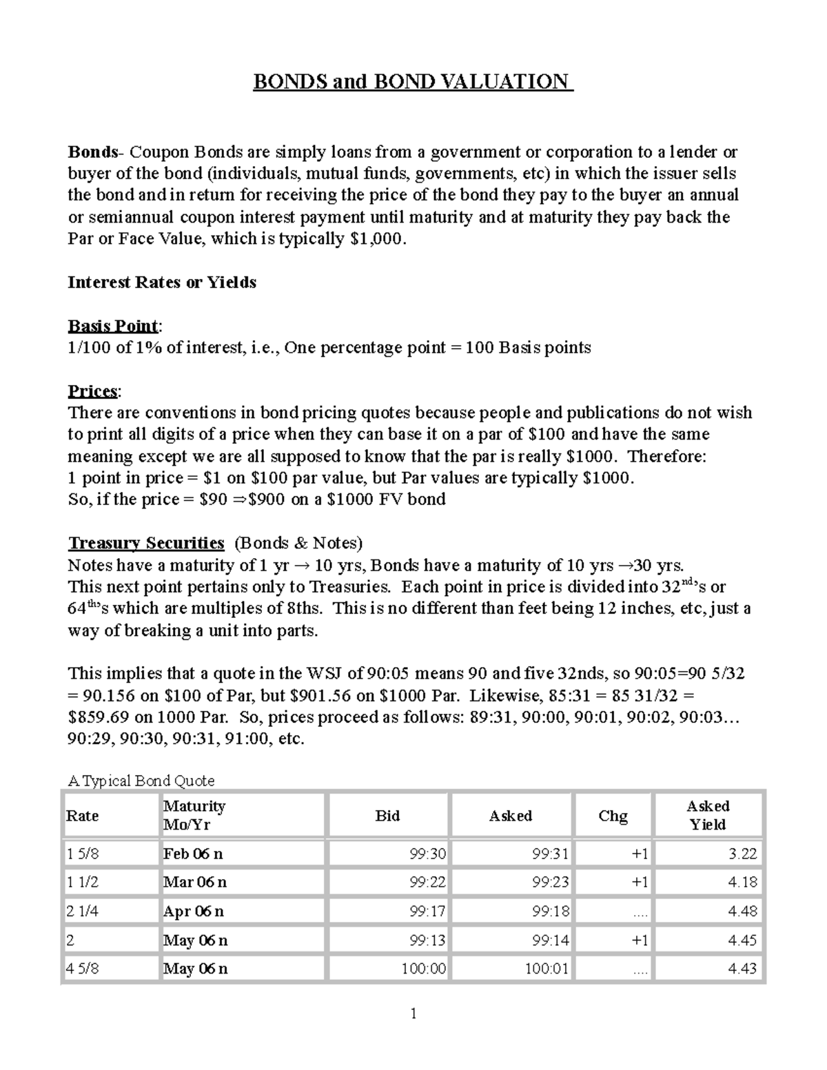 Bond Valuation Mine - Homework - BONDS and BOND VALUATION Bonds- Coupon ...
