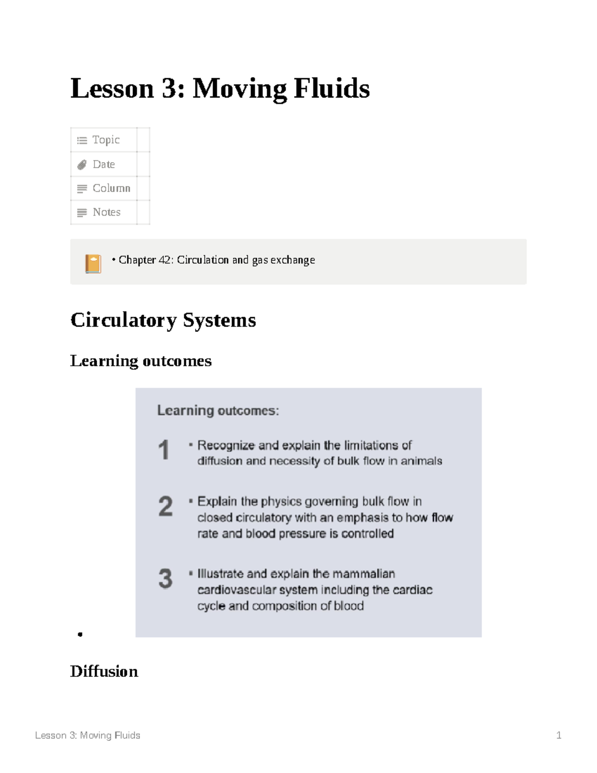 Lesson 3 Moving Fluids - Lecture video transcript - Lesson 3: Moving ...