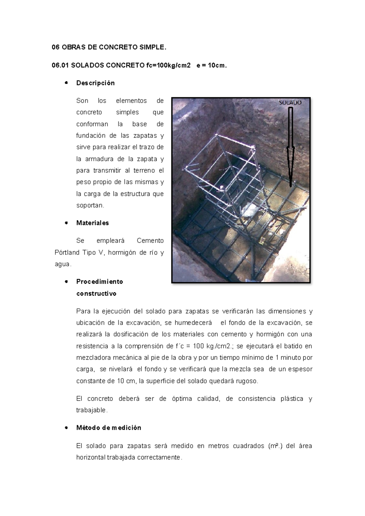 06 Obras DE Concreto Simple - 06 OBRAS DE CONCRETO SIMPLE. 06 SOLADOS ...