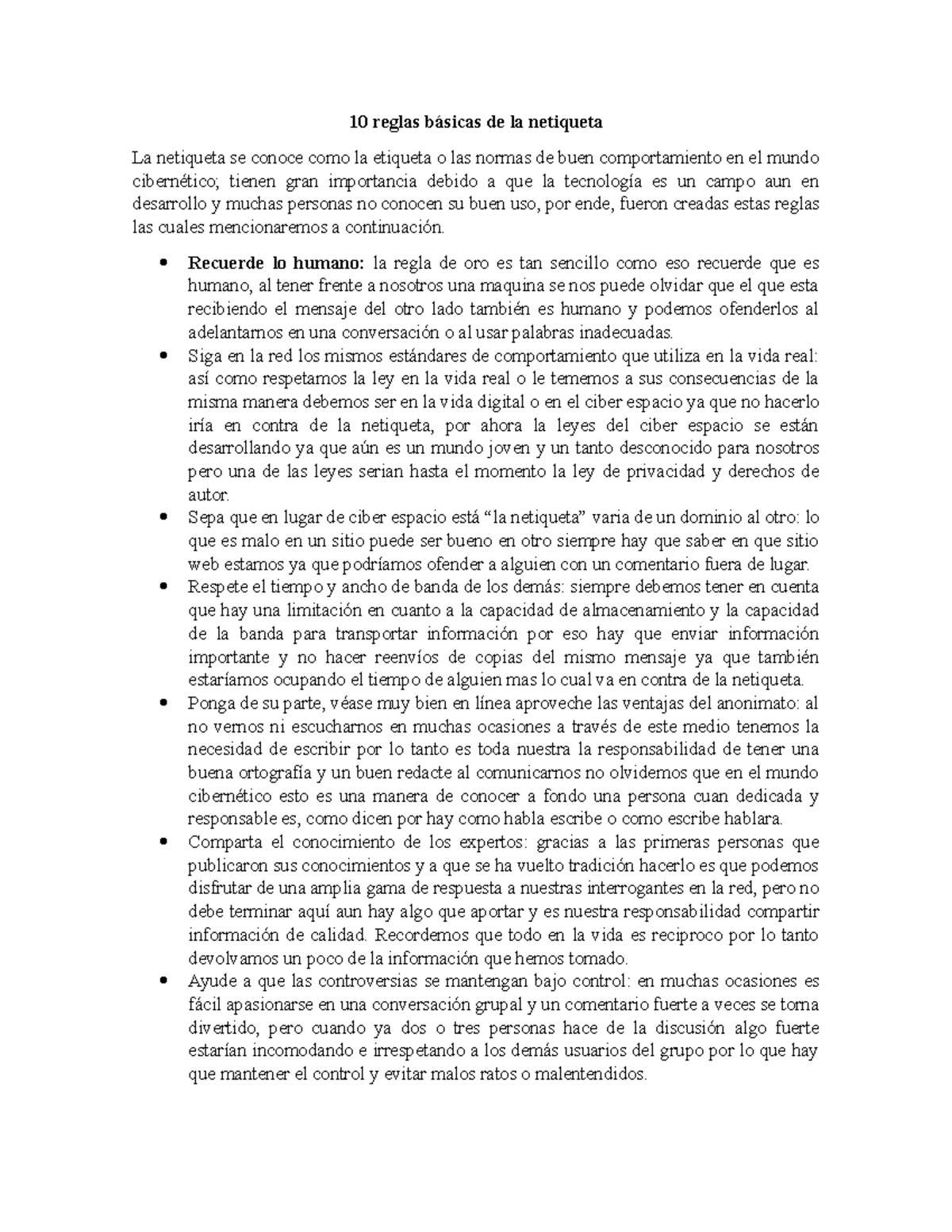 10 reglas básicas de la netiqueta - Recuerde lo humano: la regla de oro ...