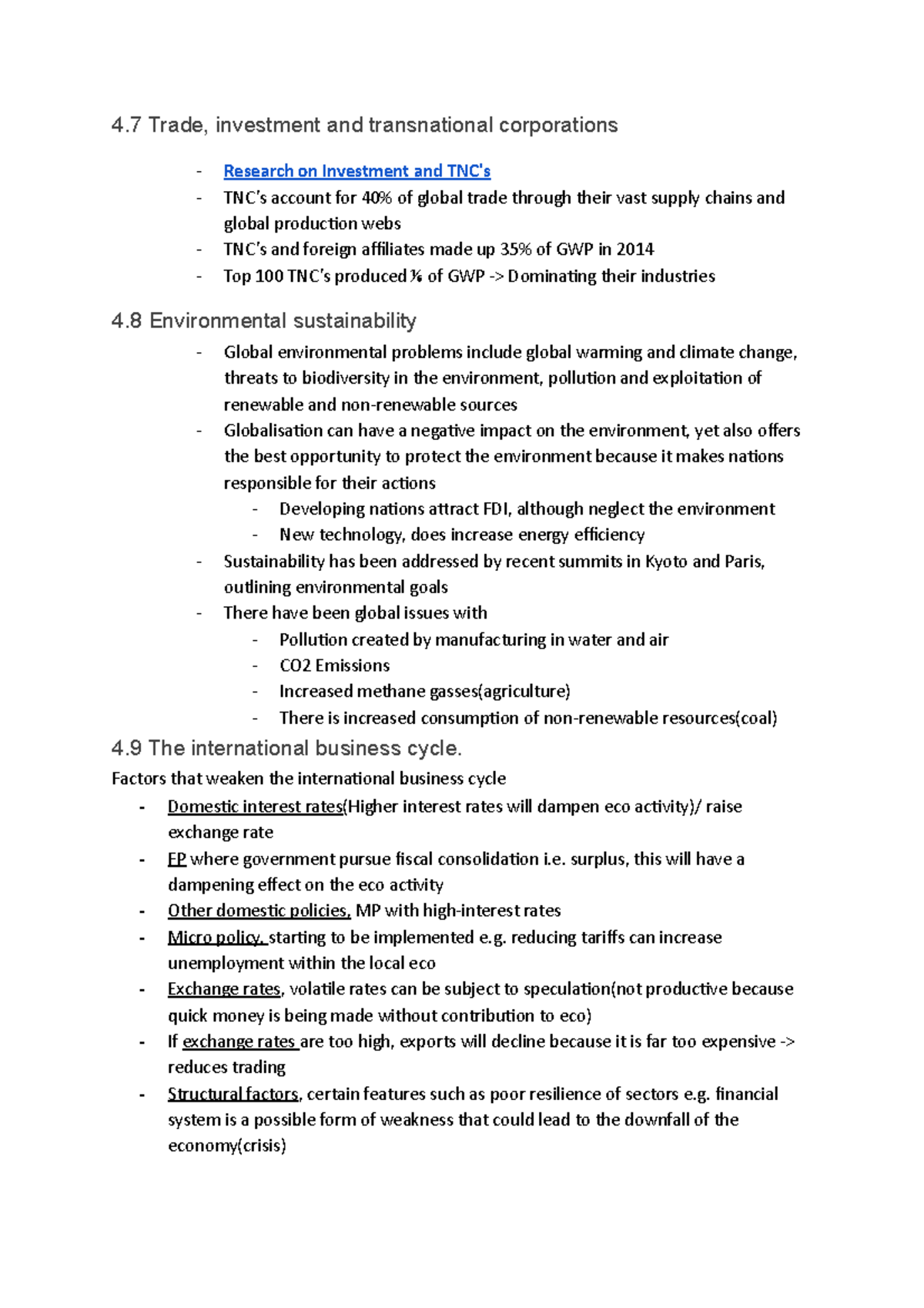 Comm1110 Tutorial Week 2 Mod 3 4 Trade Investment And Transnational Corporations Research On 4661