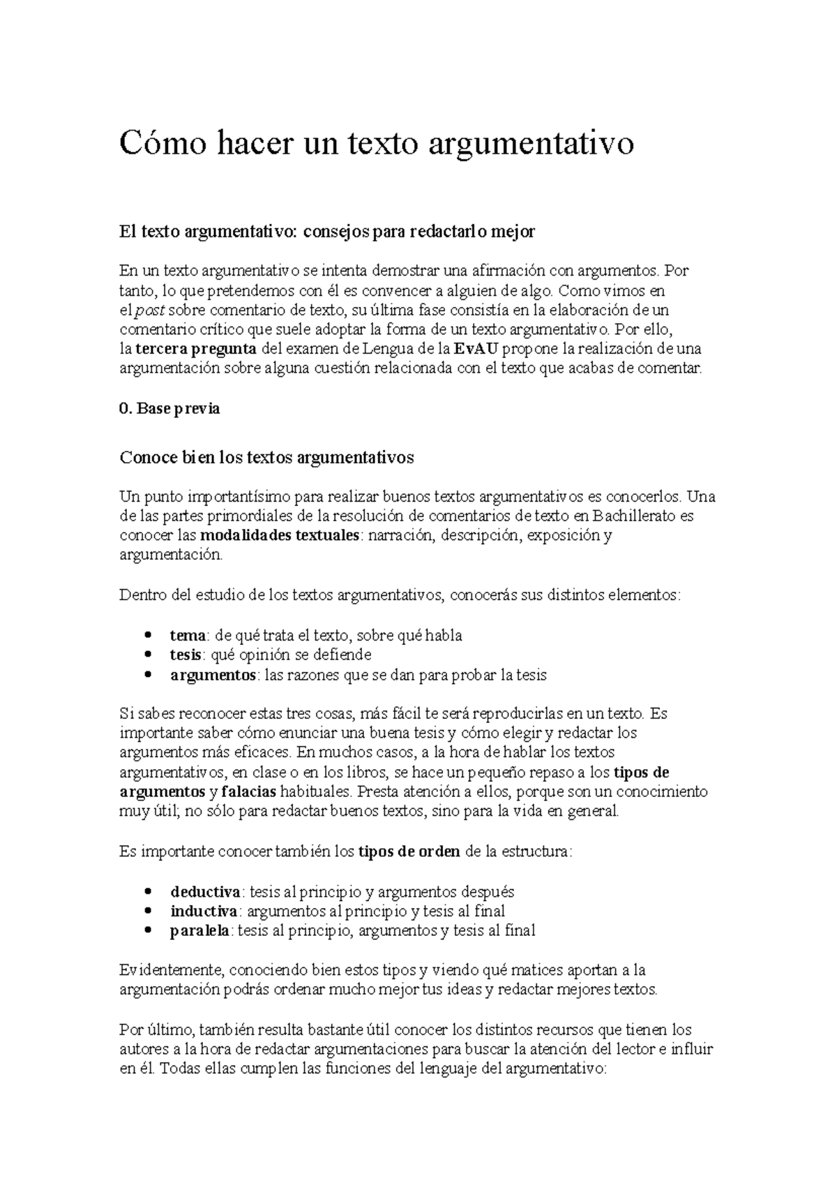 Cómo realizar un texto argumentativo - Cómo hacer un texto ...