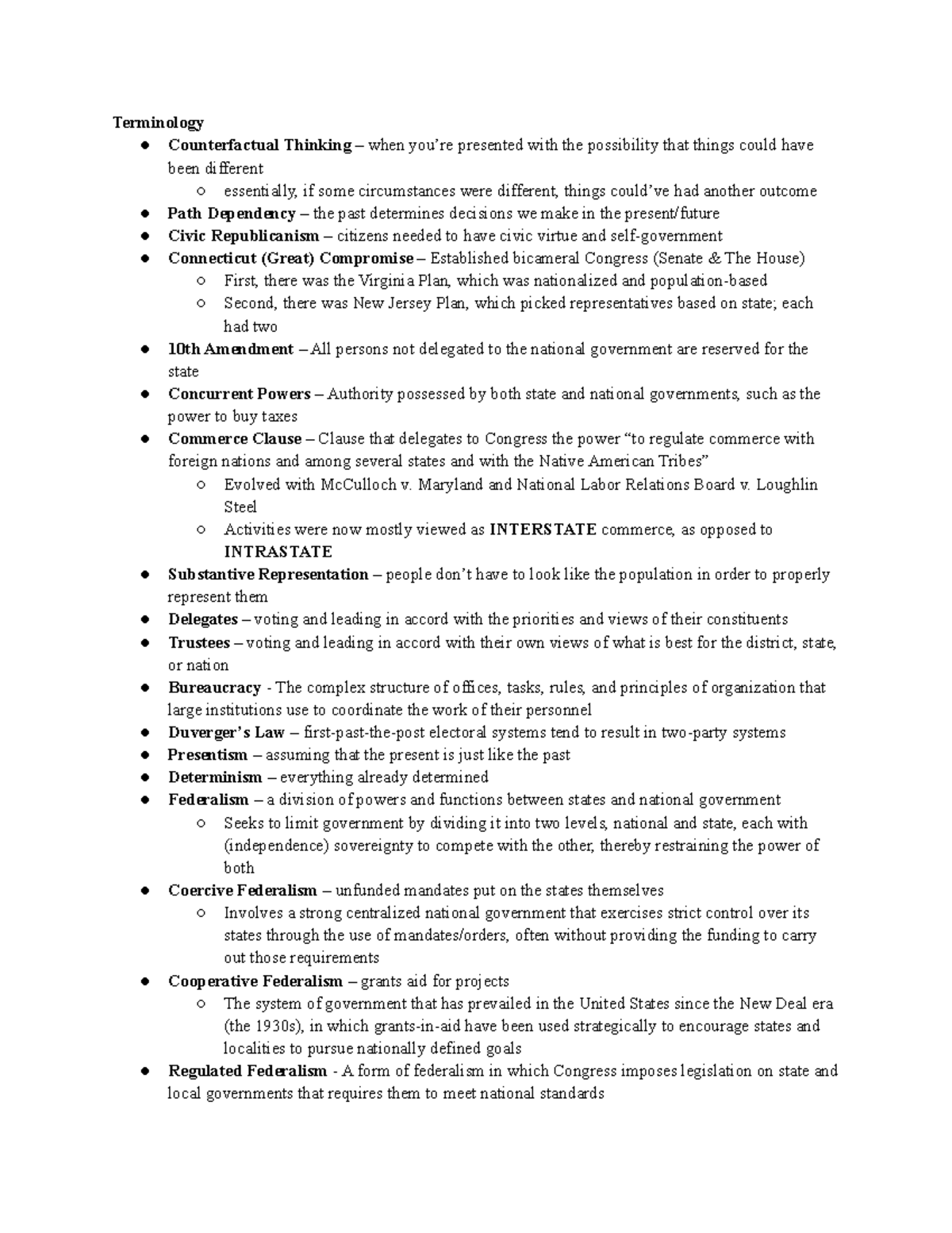 Midterm Review Sheet - American Government: Power and Purpose ...