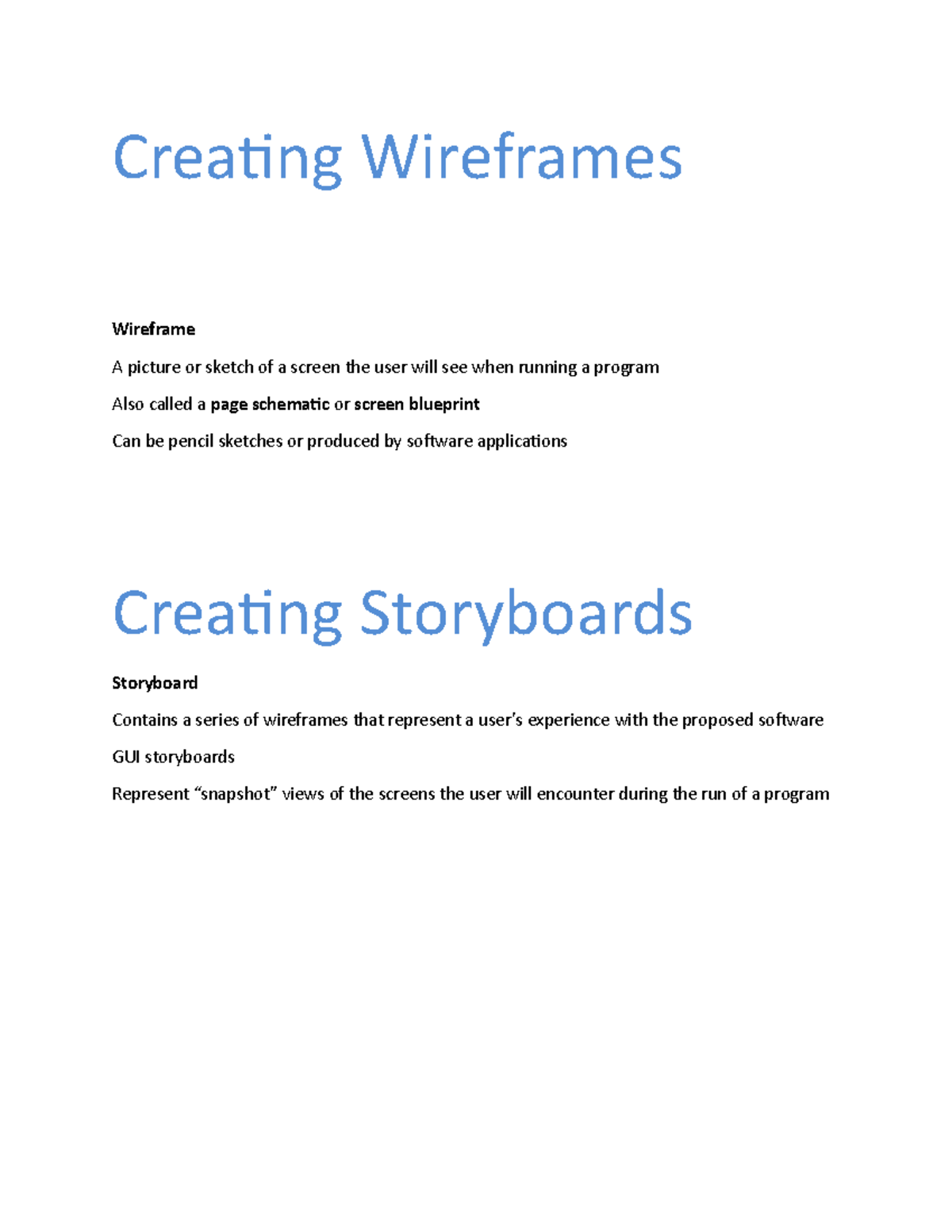 Creating Wireframes CH12 - Creating Wireframes Wireframe A picture or ...