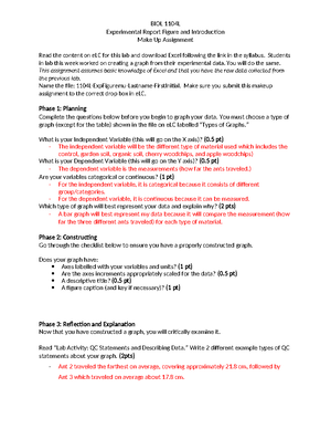 BIOL 1108L Autotrophs in a Lake Ecosystem - BIOL 1108L Autotrophs in a ...