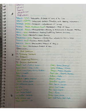 Detailed med term notes - HIM 1101 - Sinclair - Studocu