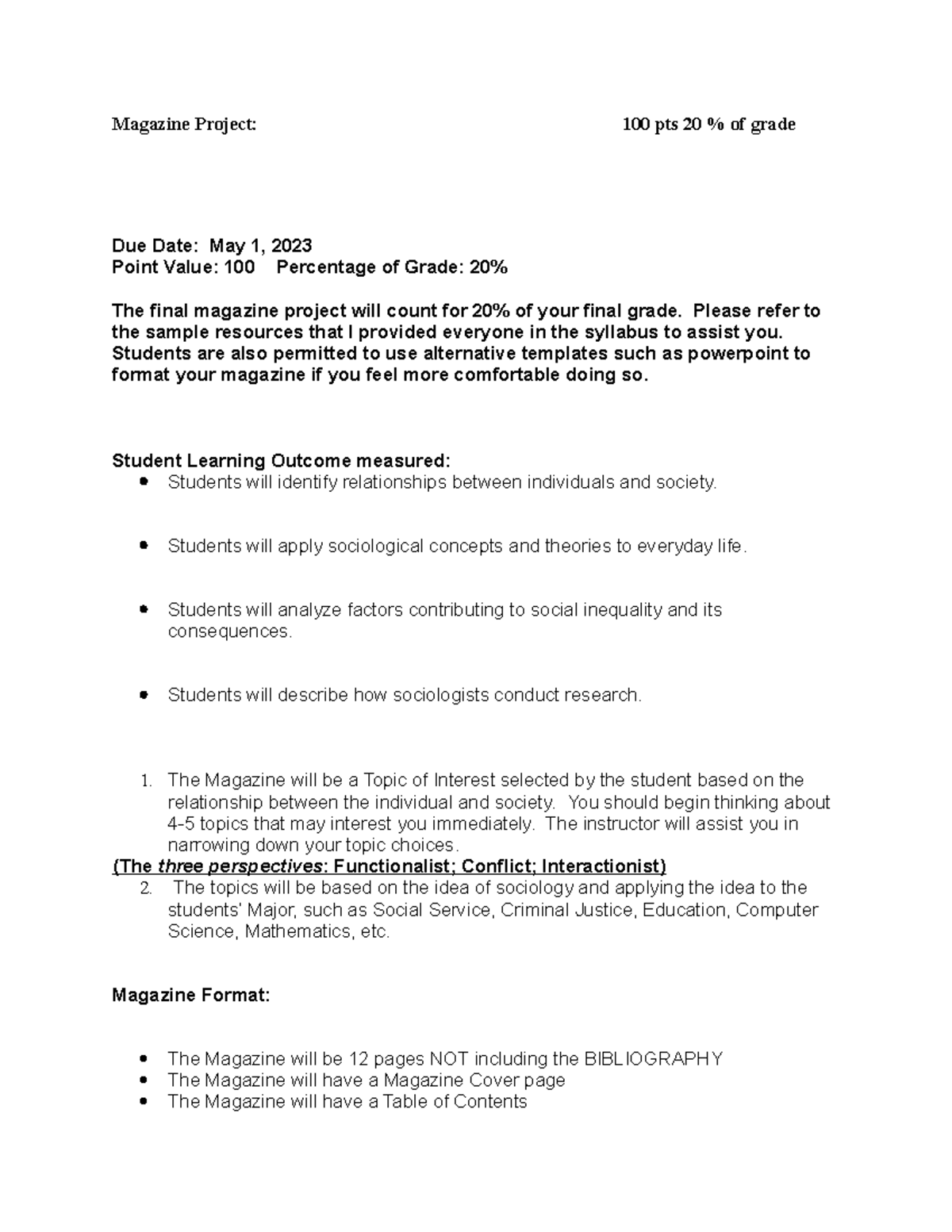 2023magazine project instructions and rubric(1) (1)(1) - Magazine ...