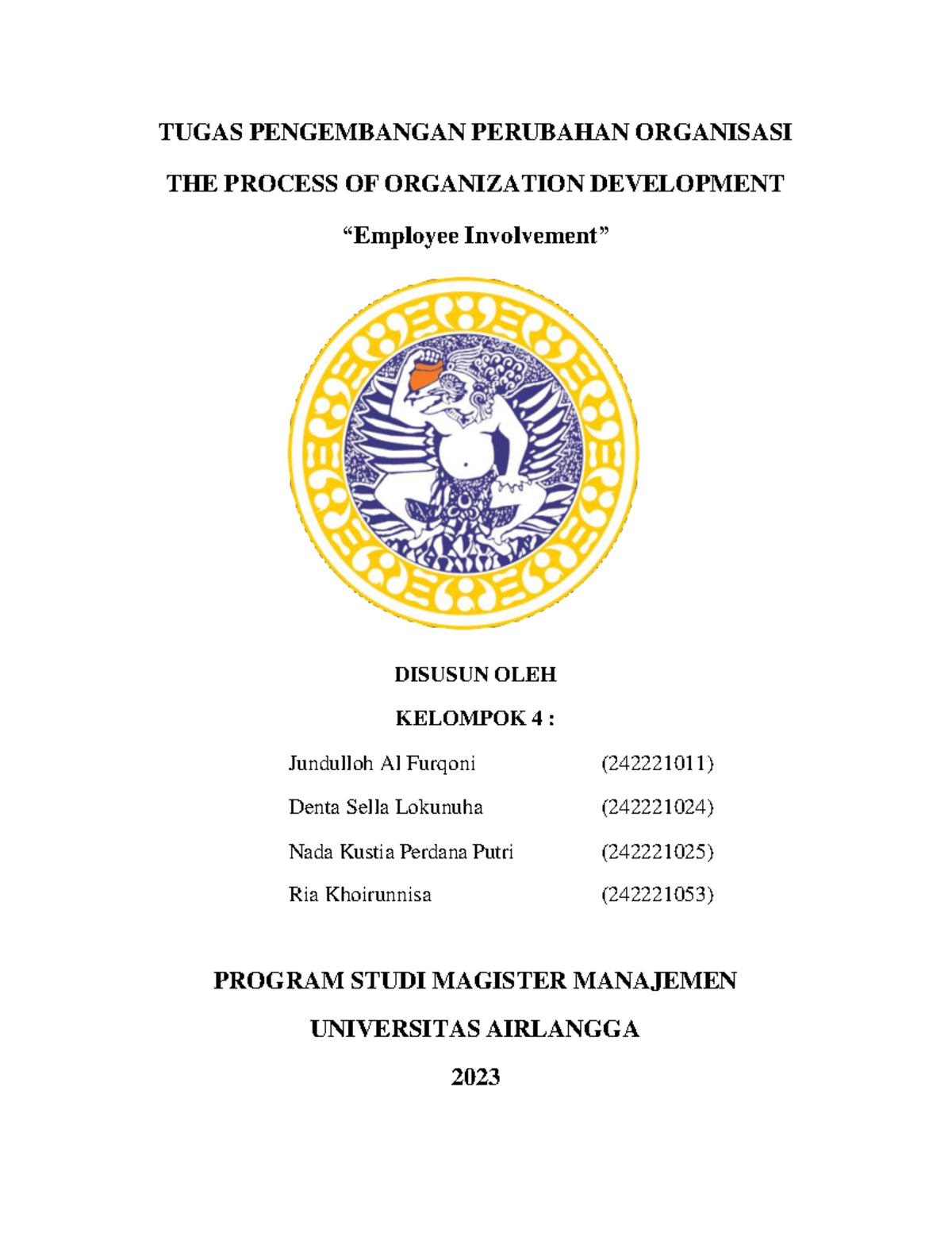 TM 7 Group 4 ODOC - summaries - Organization Development & Change - TUGAS PENGEMBANGAN PERUBAHAN ...