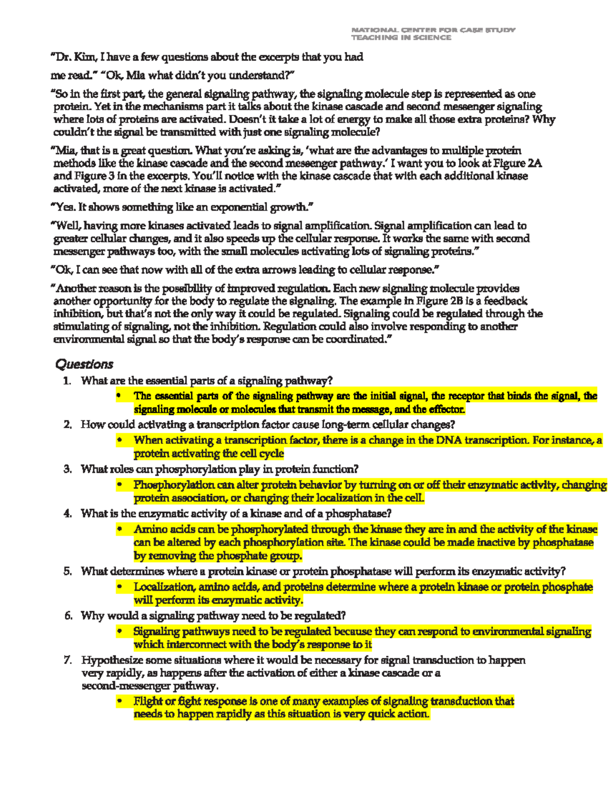 Case Study #2 - Biol 311 - Studocu