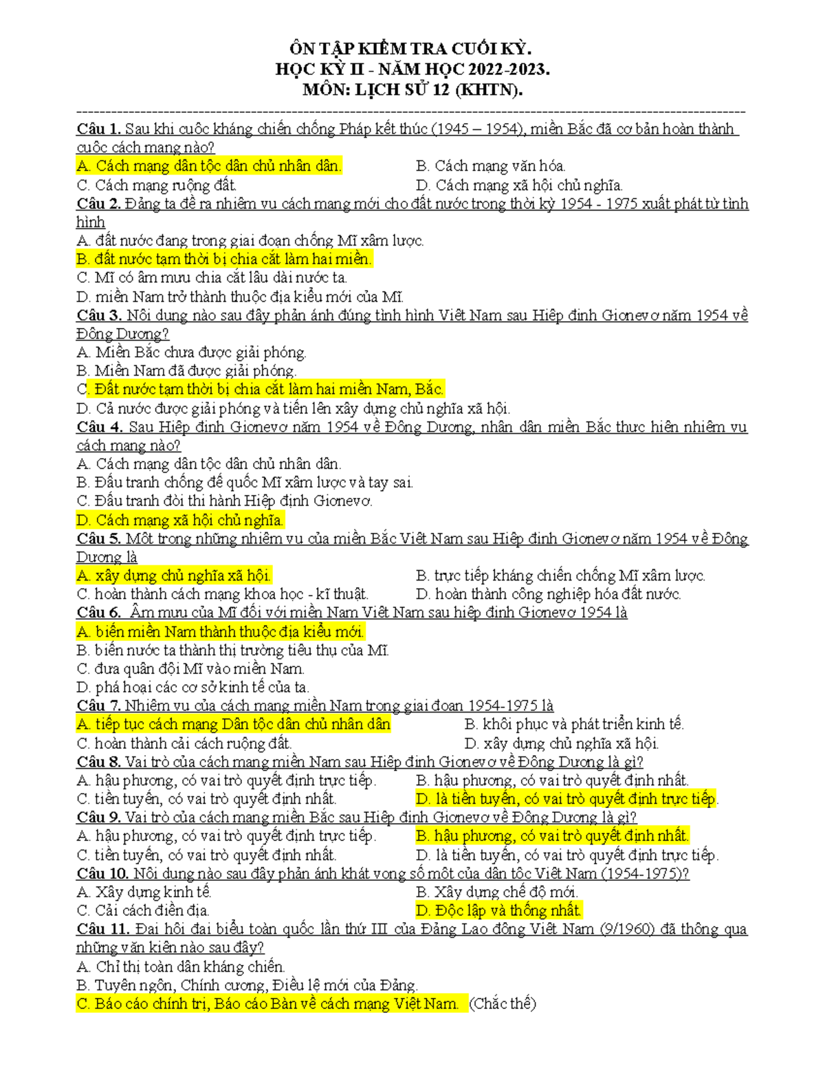 ON TAP 12 KIEM TRA HKII 12 TN - ÔN TẬP KIỂM TRA CUỐI KỲ. HỌC KỲ II ...