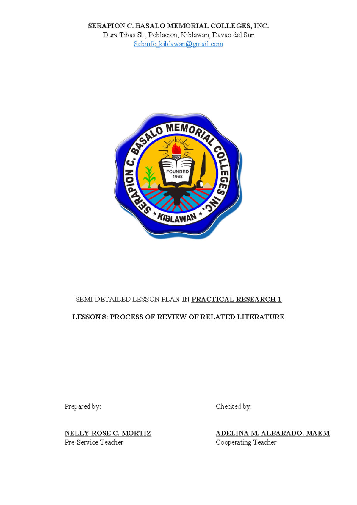 Lesson 8 Process of RRL - Practical Research 11 - SERAPION C. BASALO ...