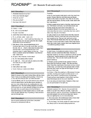 Roadmap Video A2PLUS Unit2 - A2+ PHOTOCOPIABLE © Pearson Education ...