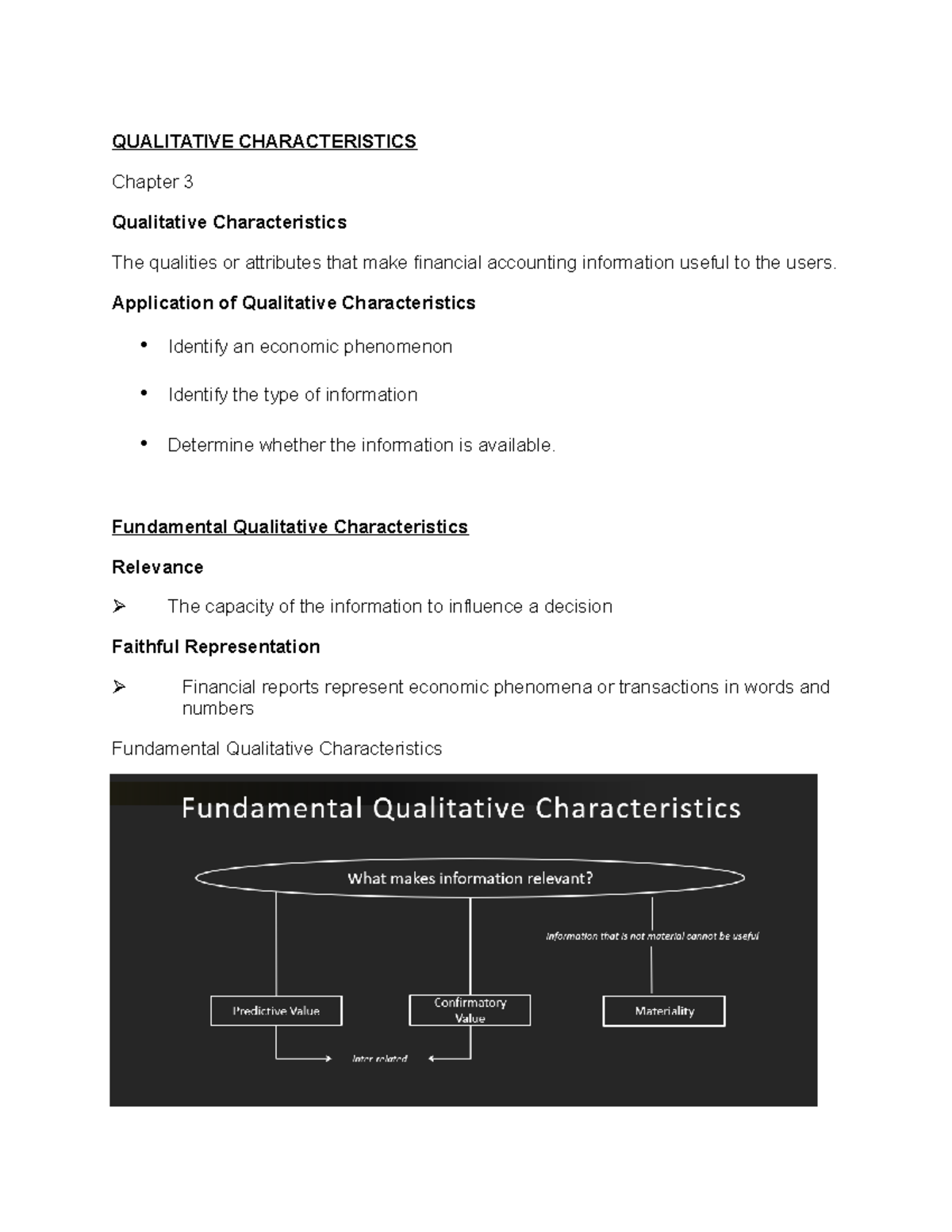 Qualitative Characteristics - QUALITATIVE CHARACTERISTICS Chapter 3 ...