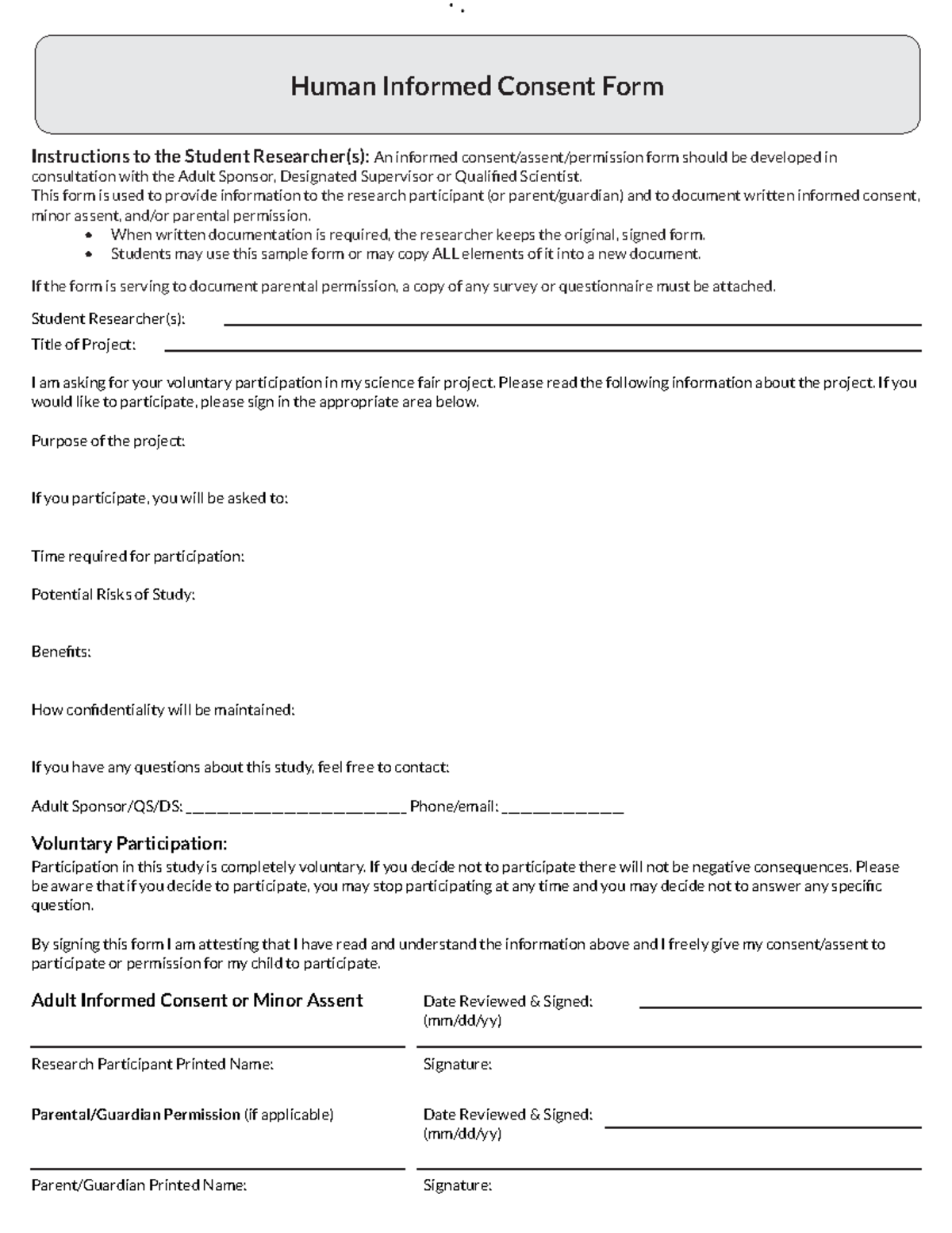 4 Sample Informed Consent - International Rules: Guidelines for Science ...