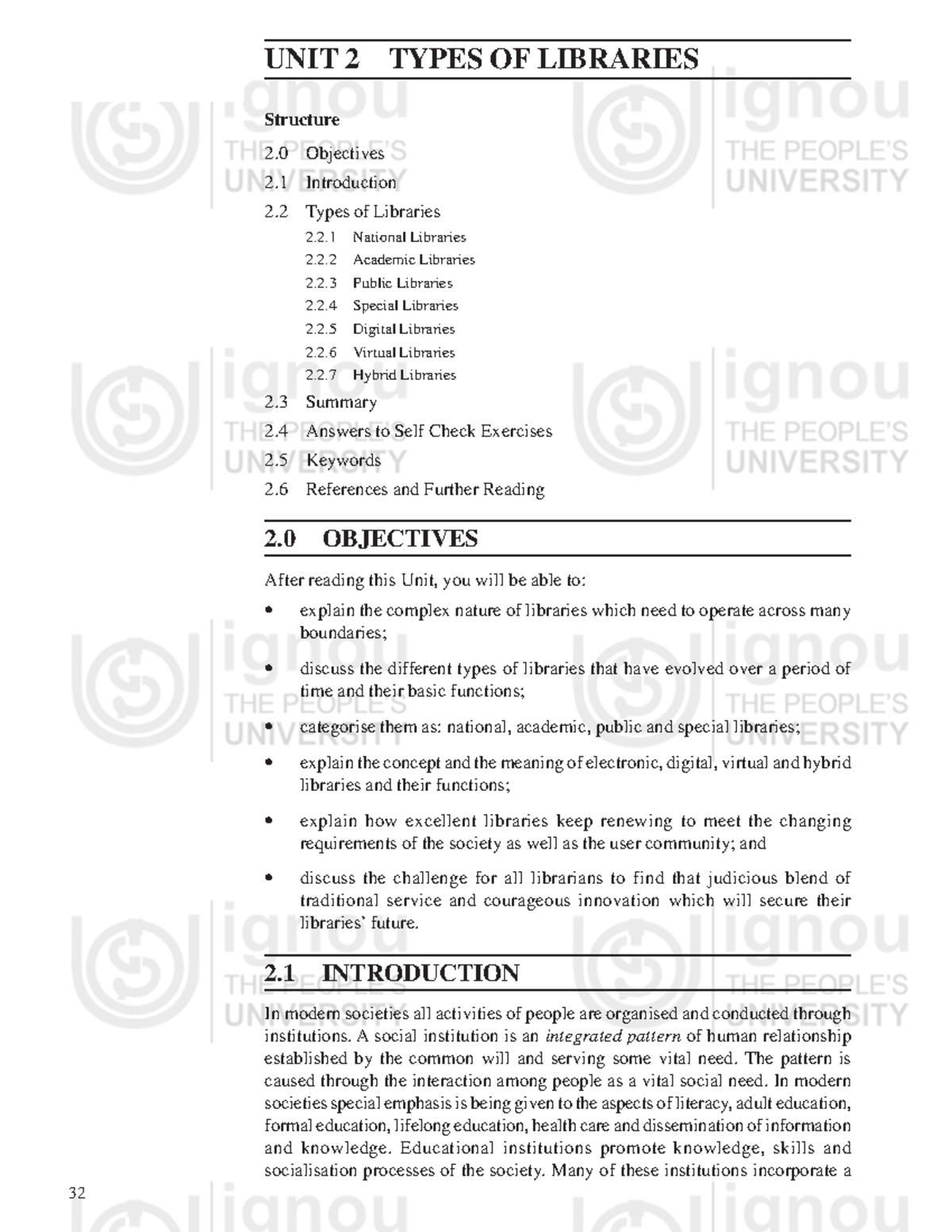 Unit-2 - IGNOU - Library and Information in Social Perspective UNIT 2 ...