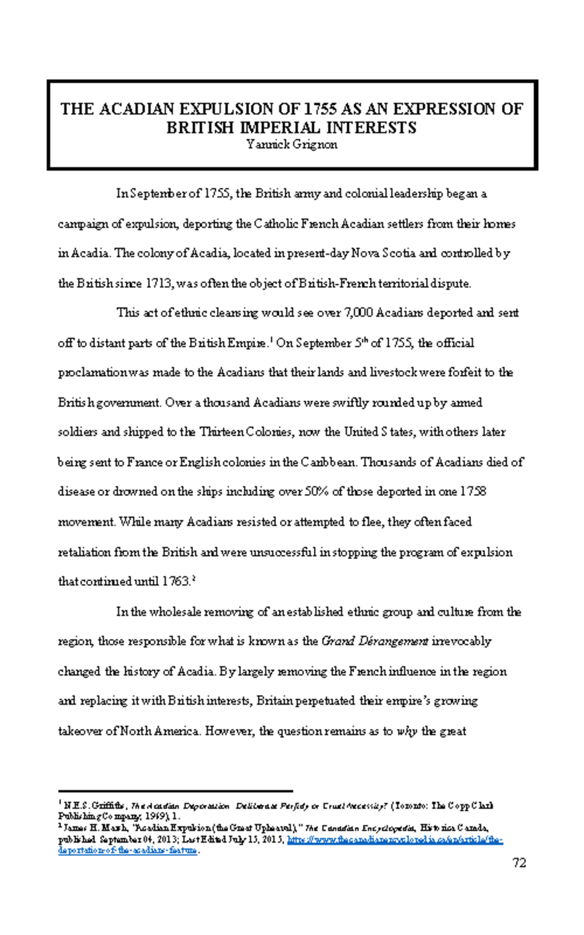 10 YG+ Final - THE ACADIAN EXPULSION OF 1755 AS AN EXPRESSION OF ...