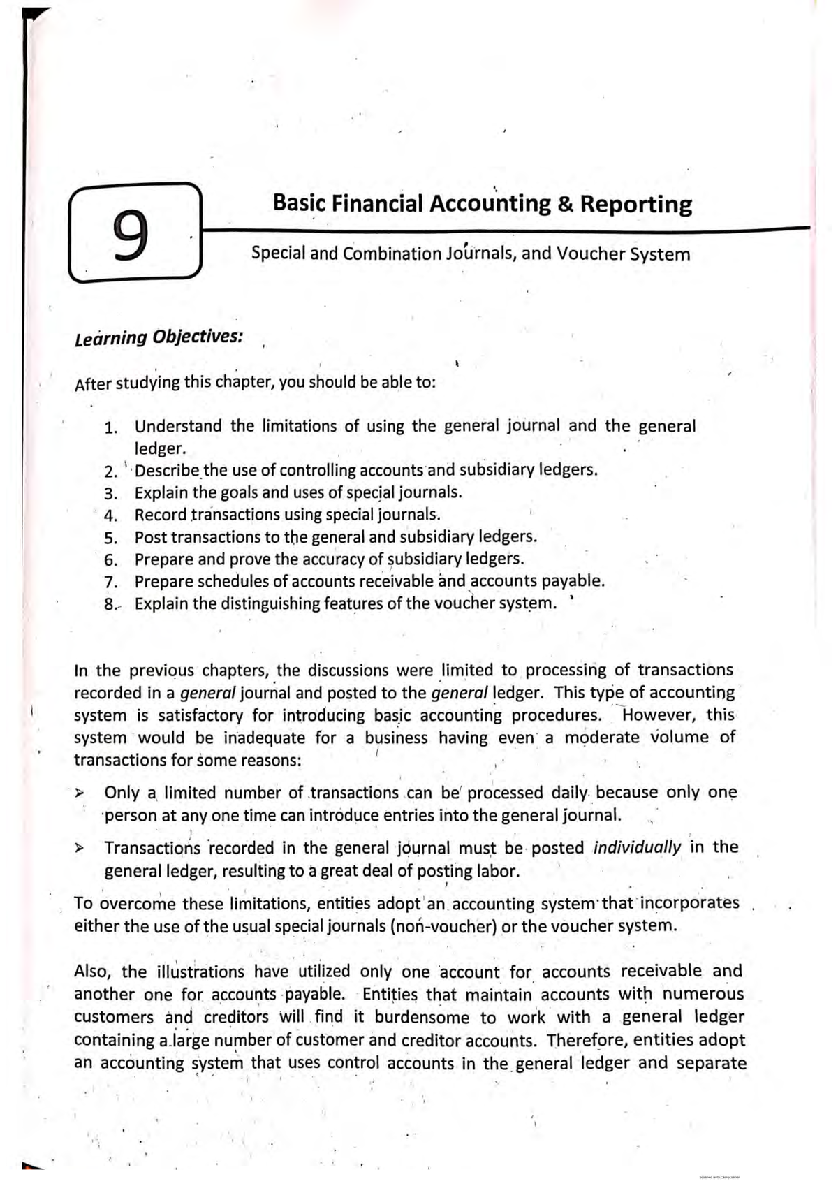 Chapter 9 Special and Combination Journals, and Voucher System - Accountancy - Studocu