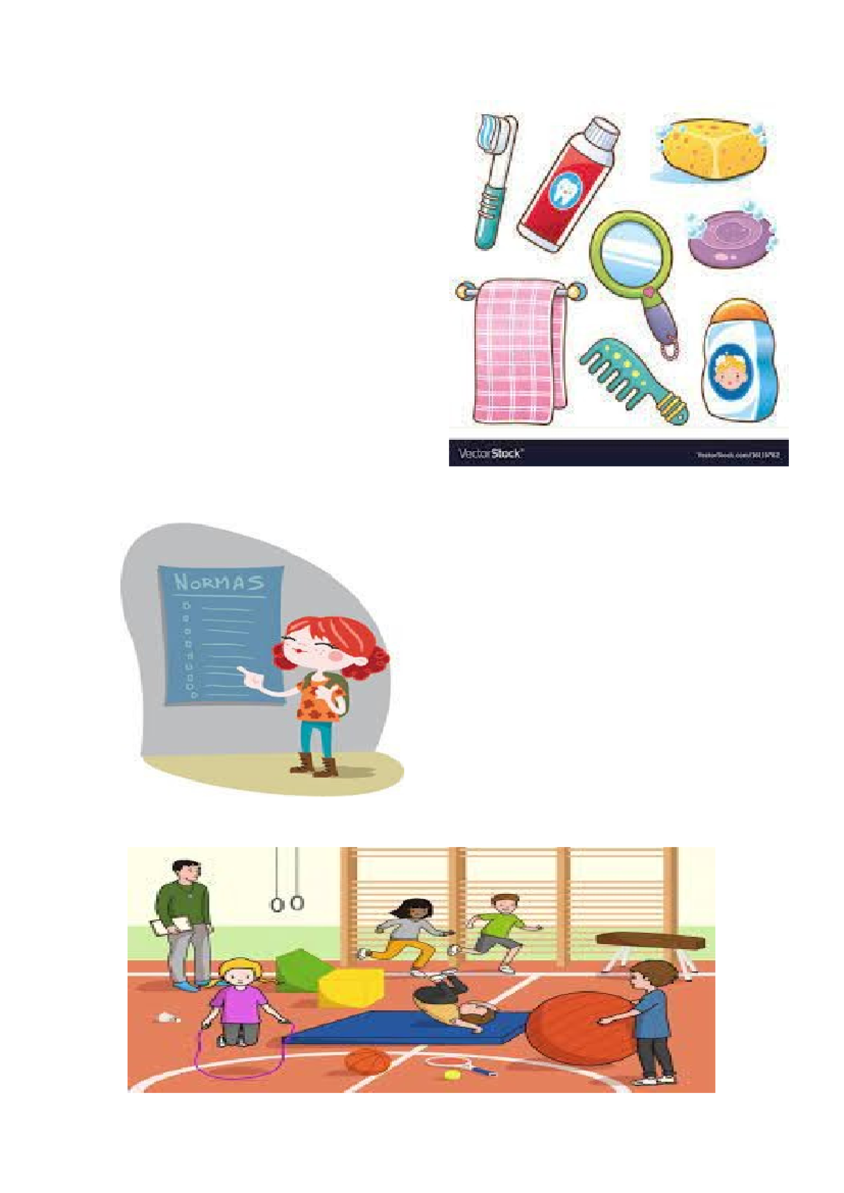 Tarea de educacion fisica - diseño Publicitario - VectorStock® NORMAS ...