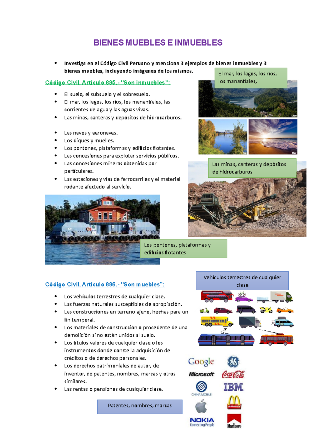 Bienes Muebles E Inmuebles - BIENES MUEBLES E INMUEBLES Investiga en el ...