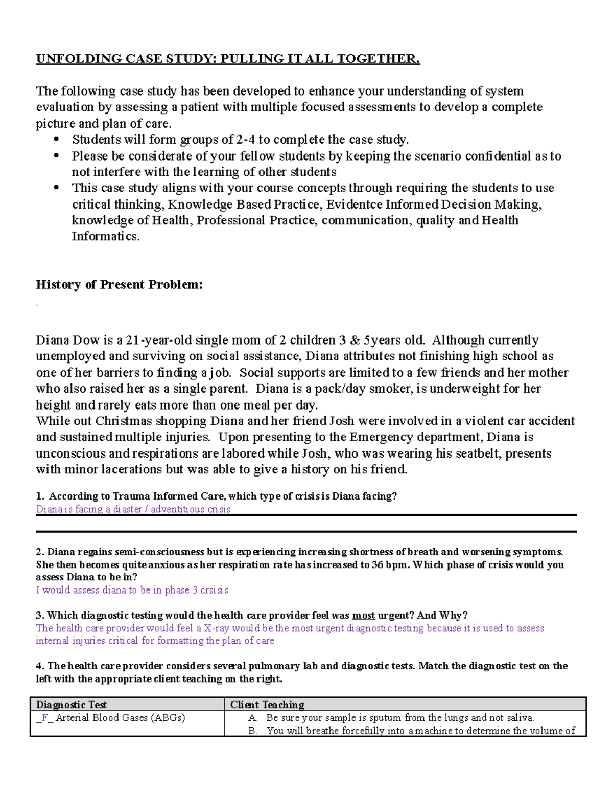 NM Unfolding Case Study Pulling It All Together - UNFOLDING CASE STUDY ...