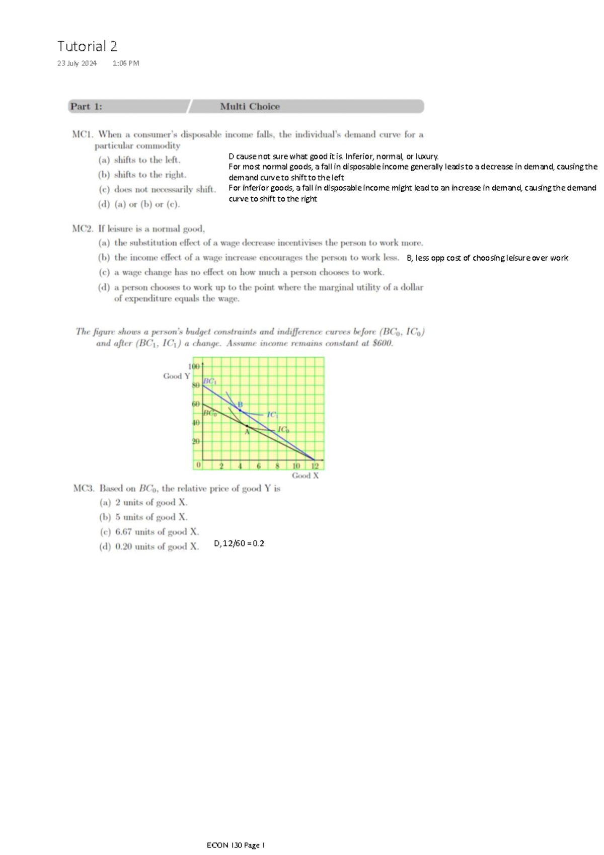 Tutorial 2 - D cause not sure what good it is. Inferior, normal, or ...