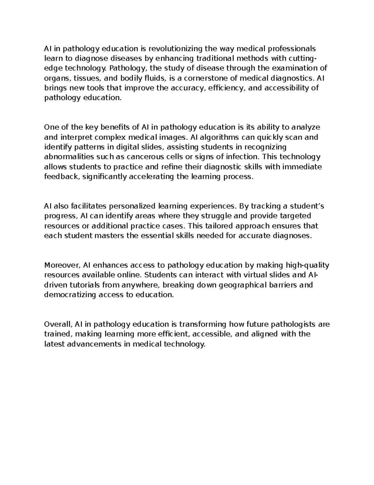 AI in pathology education is revolutionizing the way medical ...