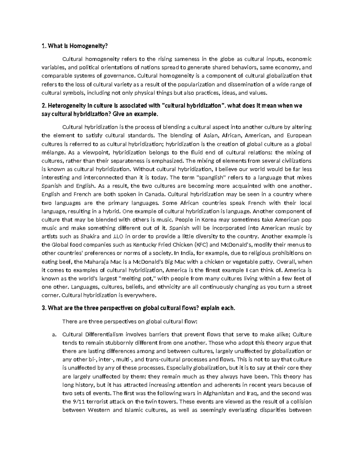 Contemmm - What is Homogeneity? Cultural homogeneity refers to the ...