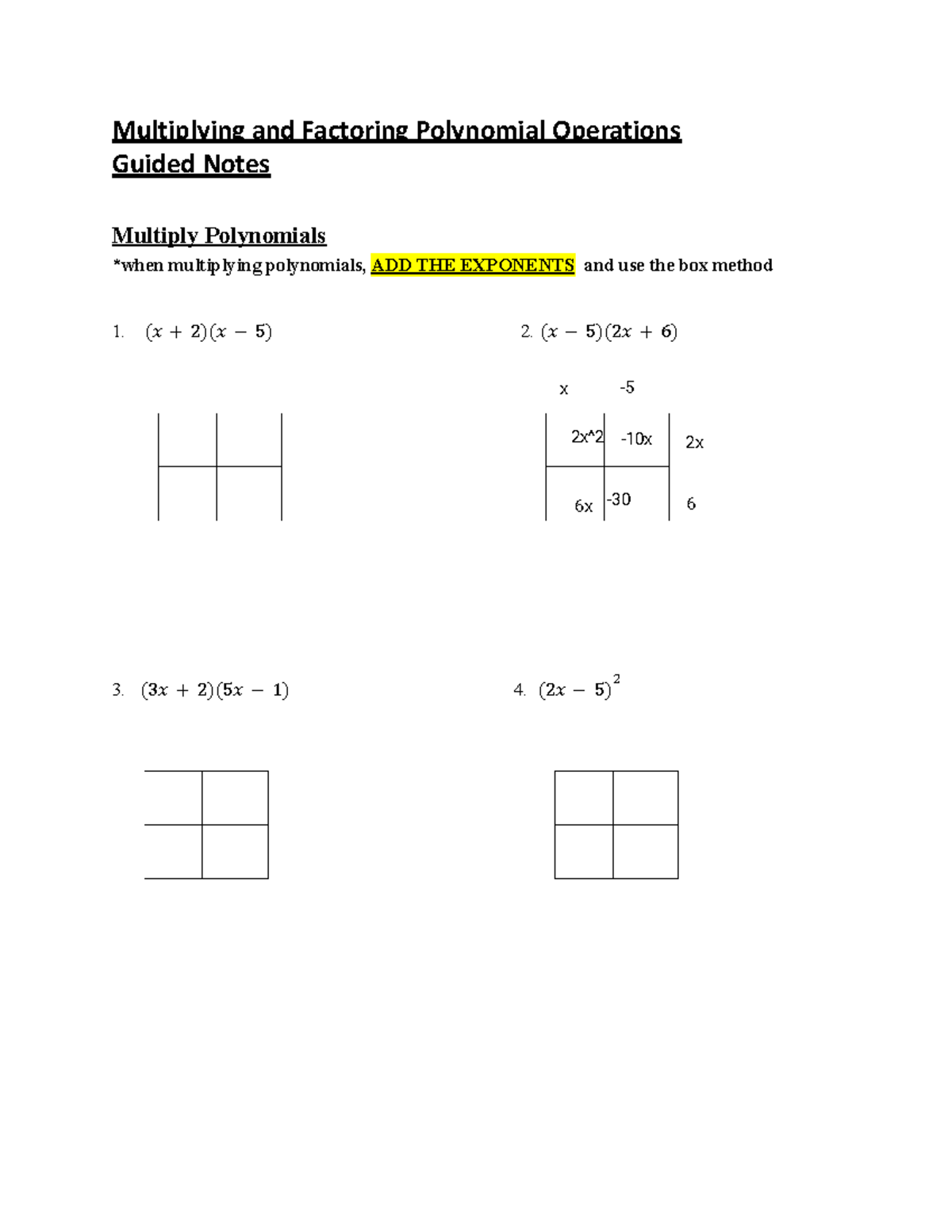 Multiplying+and+Factoring+Polynomials+Guided+Notes - Multiplying and ...