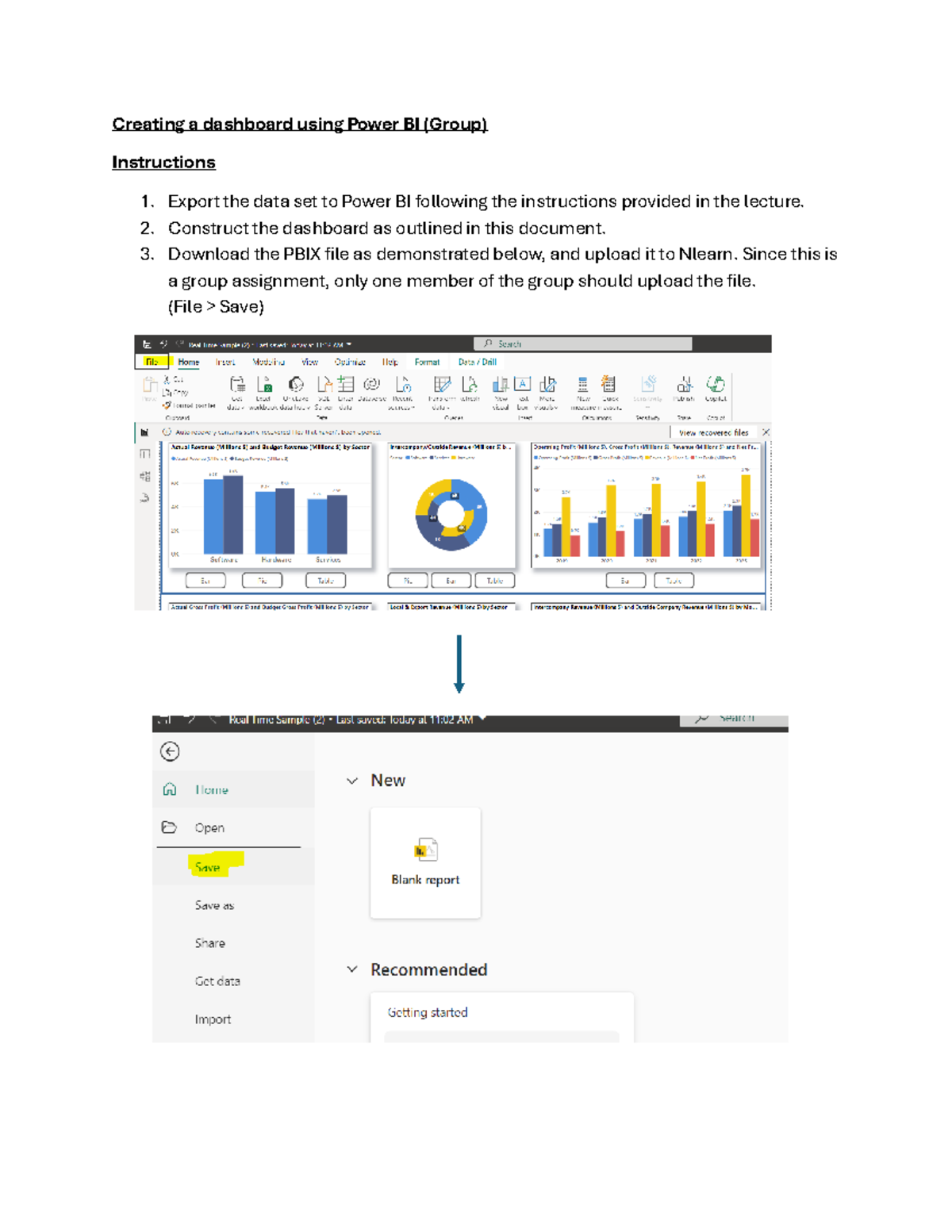 Creating a dashboard using Power BI- Guidelines - Creating a dashboard ...