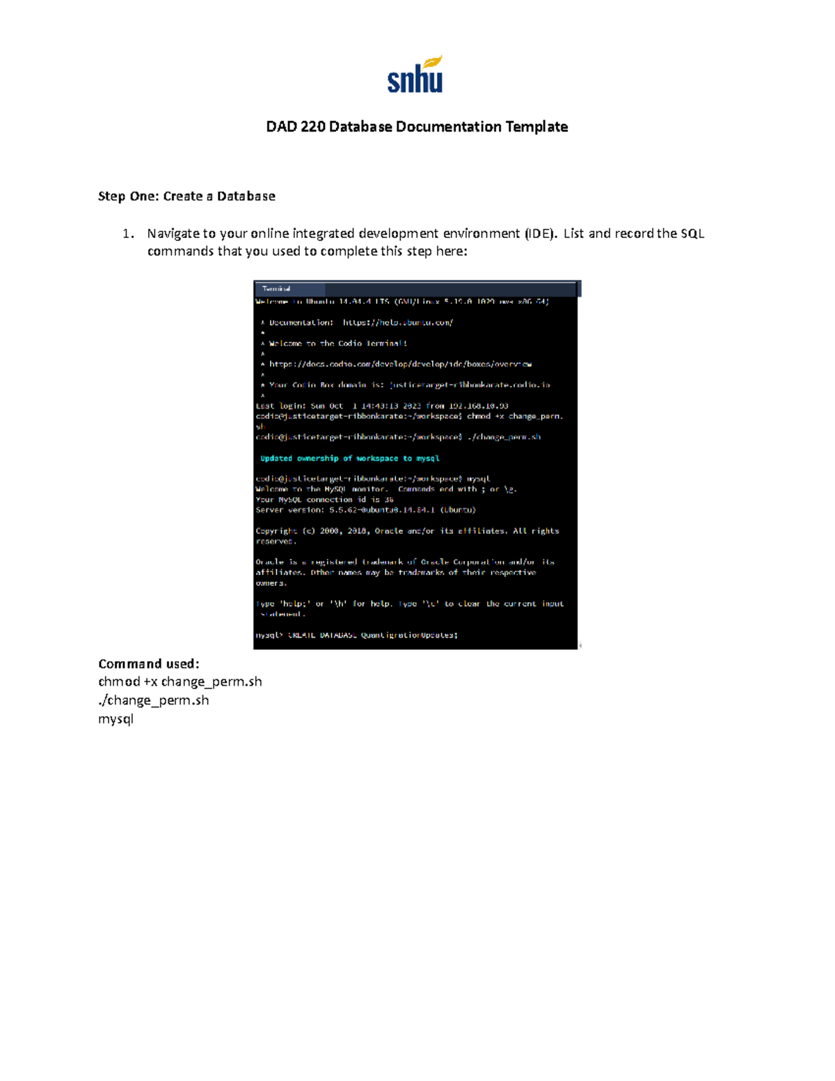 DAD 220 Database Documentation Mc Kenna-Carroll - DAD 220 Database ...