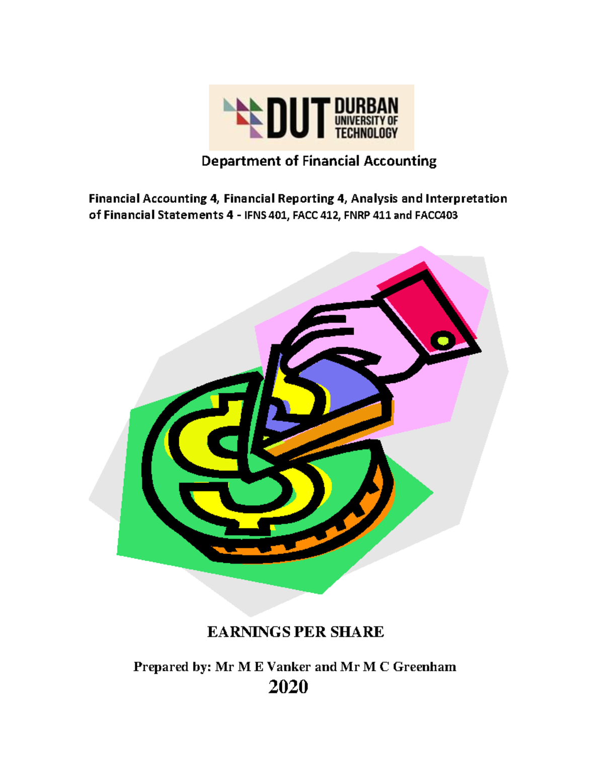 IAS 33 EPS complete handout - 2020 - Department of Financial Accounting ...