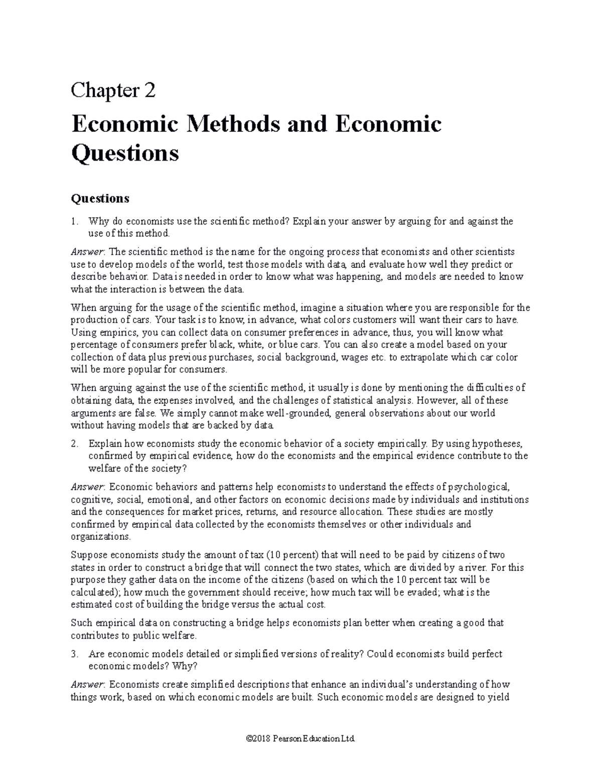 Ch02 - Microeconomics - Chapter 2 Economic Methods and Economic ...