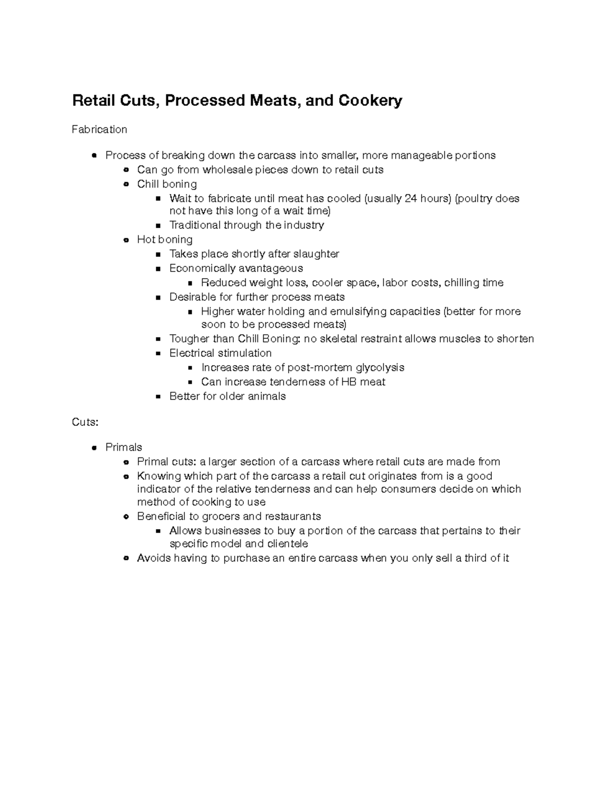 Retail Cuts - Meat Science 2019 - Retail Cuts, Processed Meats, and ...