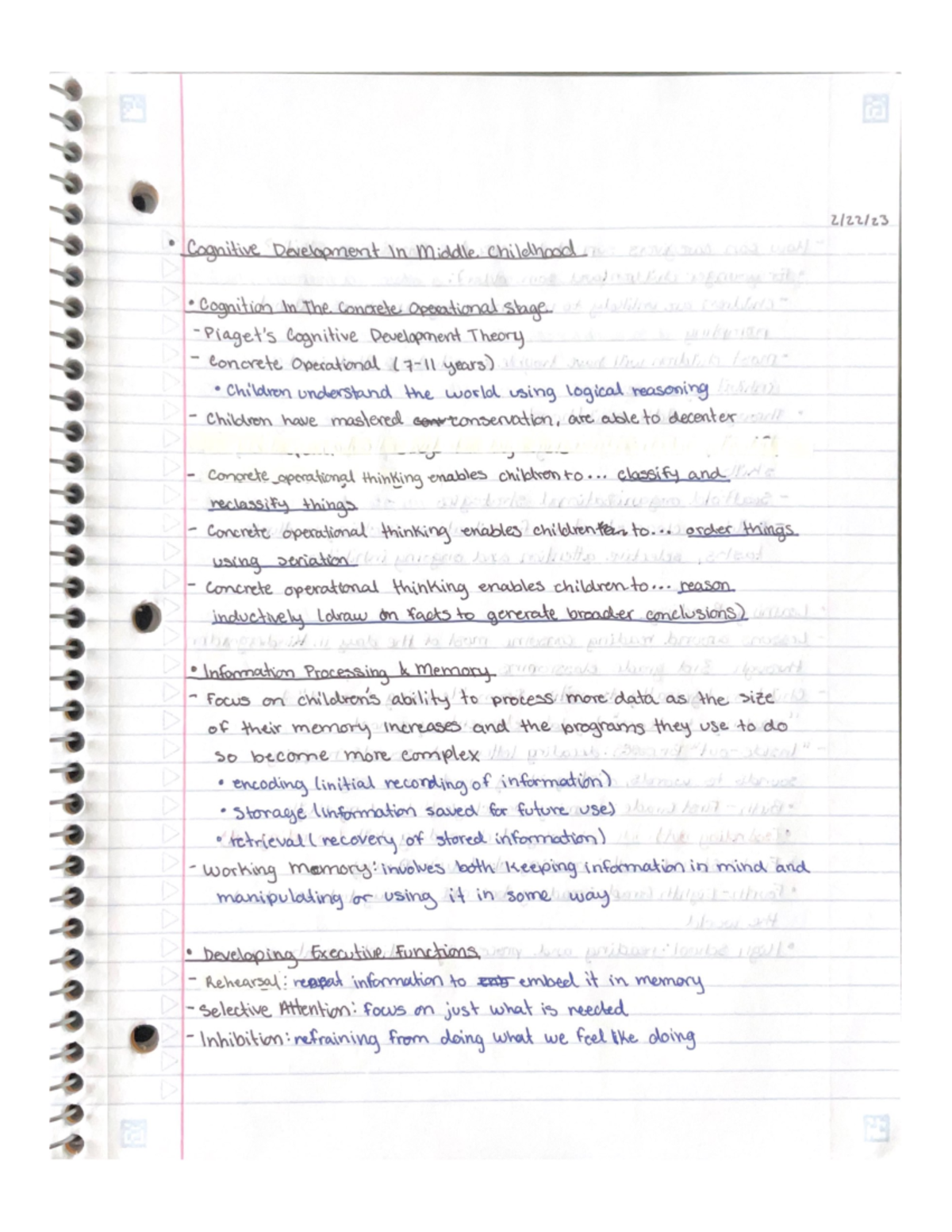 Cognitive Development In The Middle Childhood - CDFS 21000 - Studocu