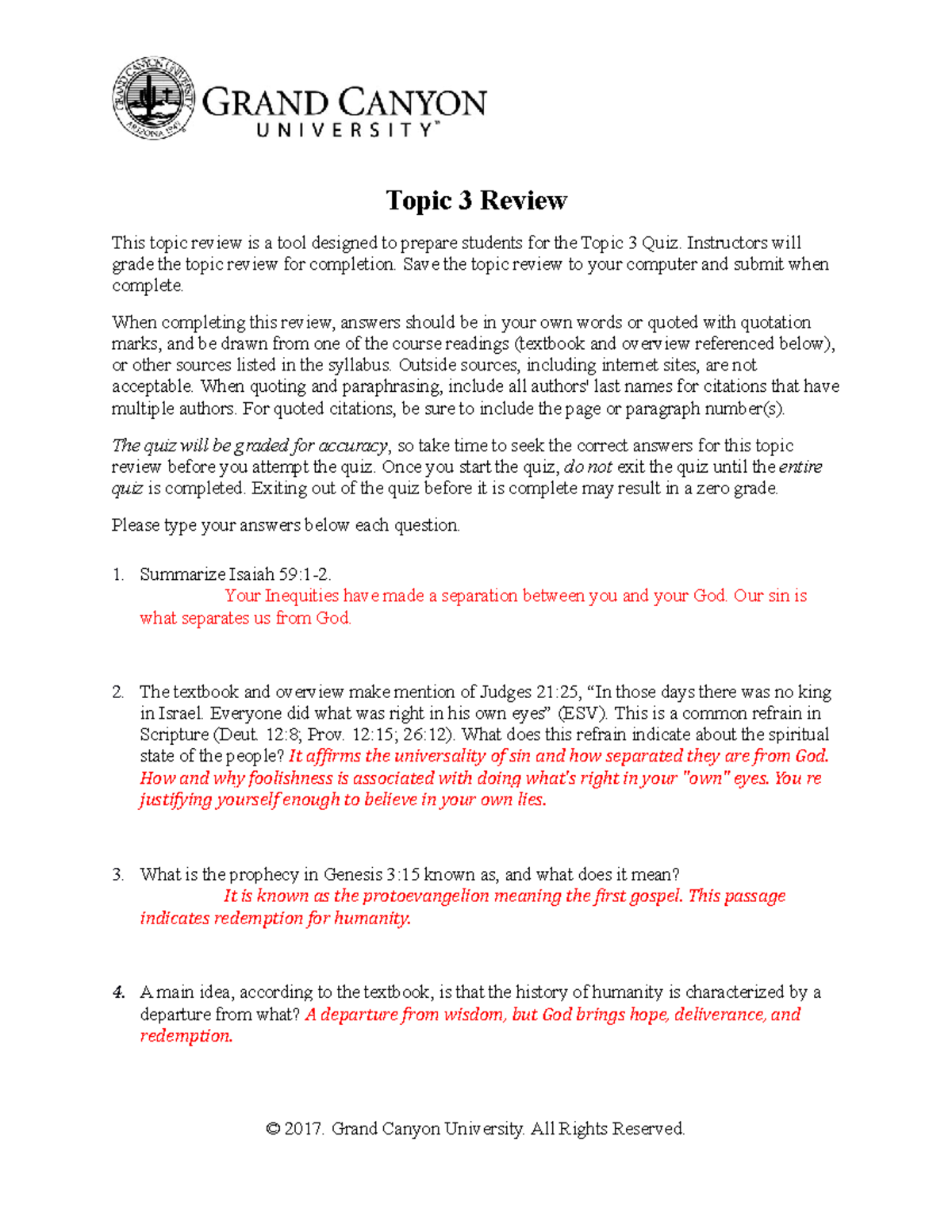 Topic 3 Review assignment - Topic 3 Review This topic review is a tool ...