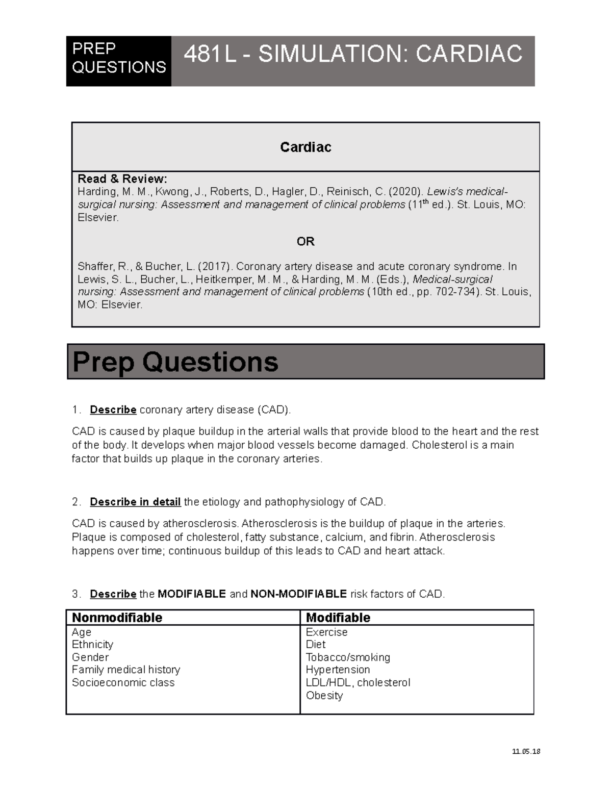 Vivian LYPre-Sim Assignment Day 3 - QUESTIONS 481L - SIMULATION ...