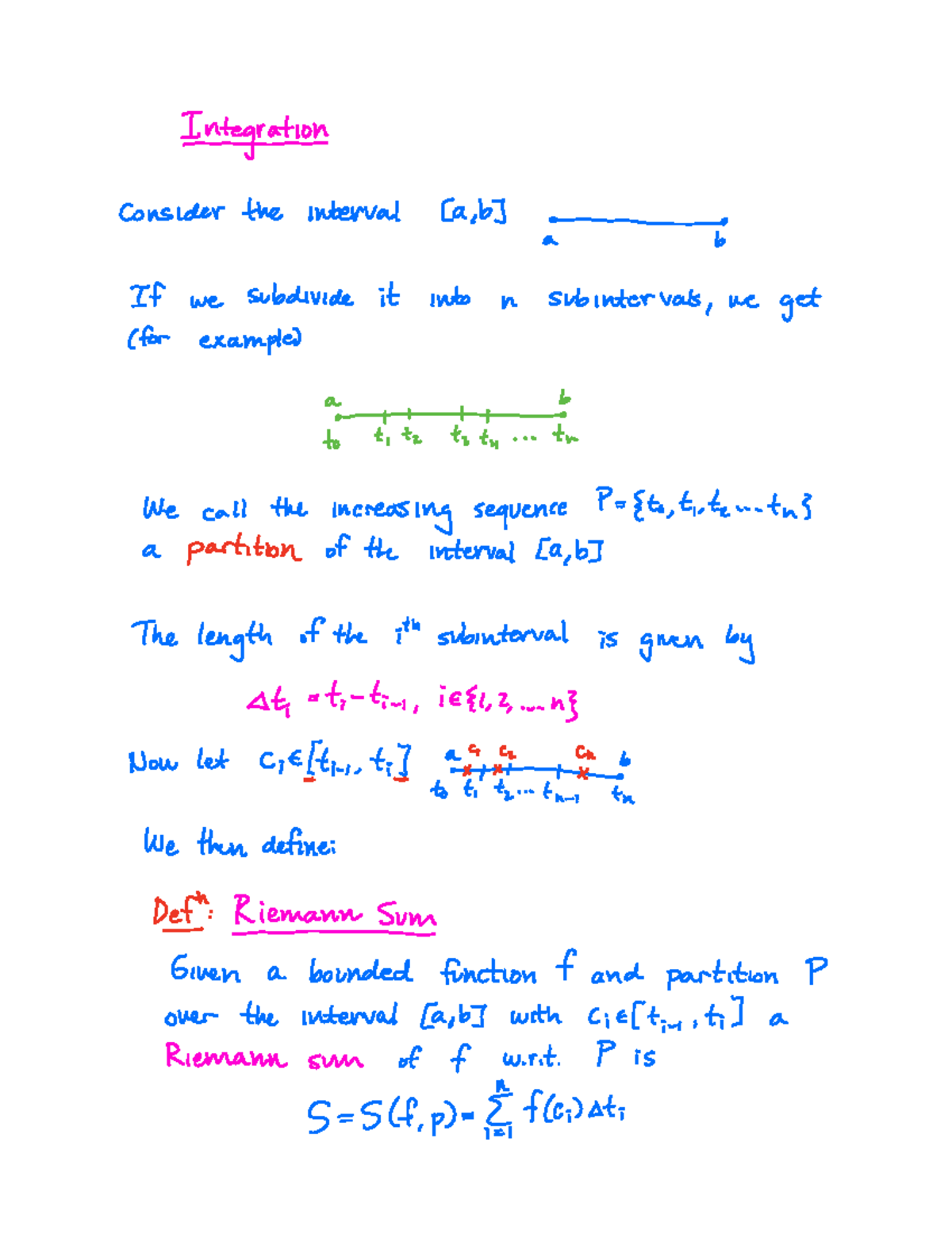 MATH138 Session 1 - Introduction to integration using Riemann sums ...