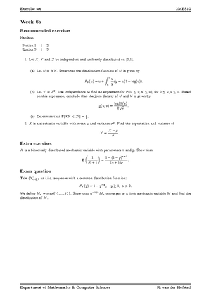 Exercises Week 7a, 7b - Exercise set 2WS Week 7a Recommended exercises ...