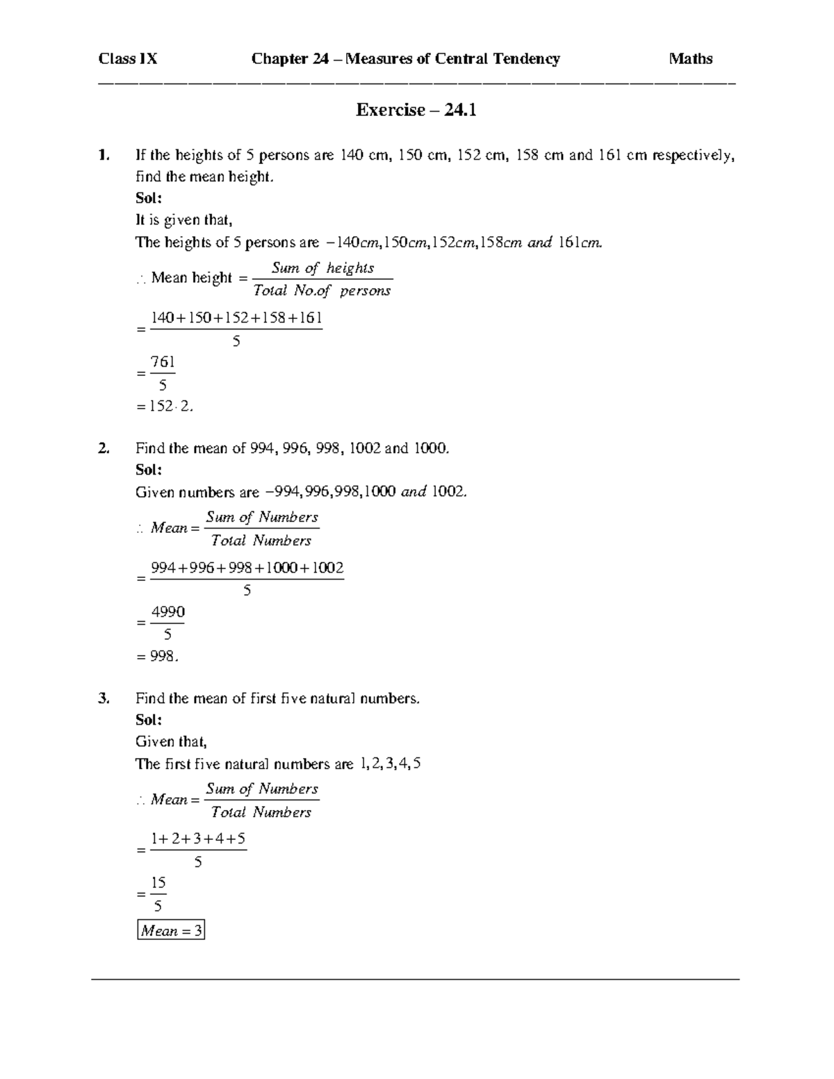 Chapter 24 Measures of Central Tendency - - Studocu